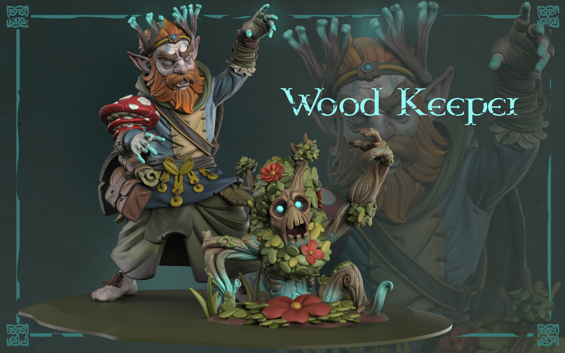 ArtStation - Wood guardian miniature for DnD