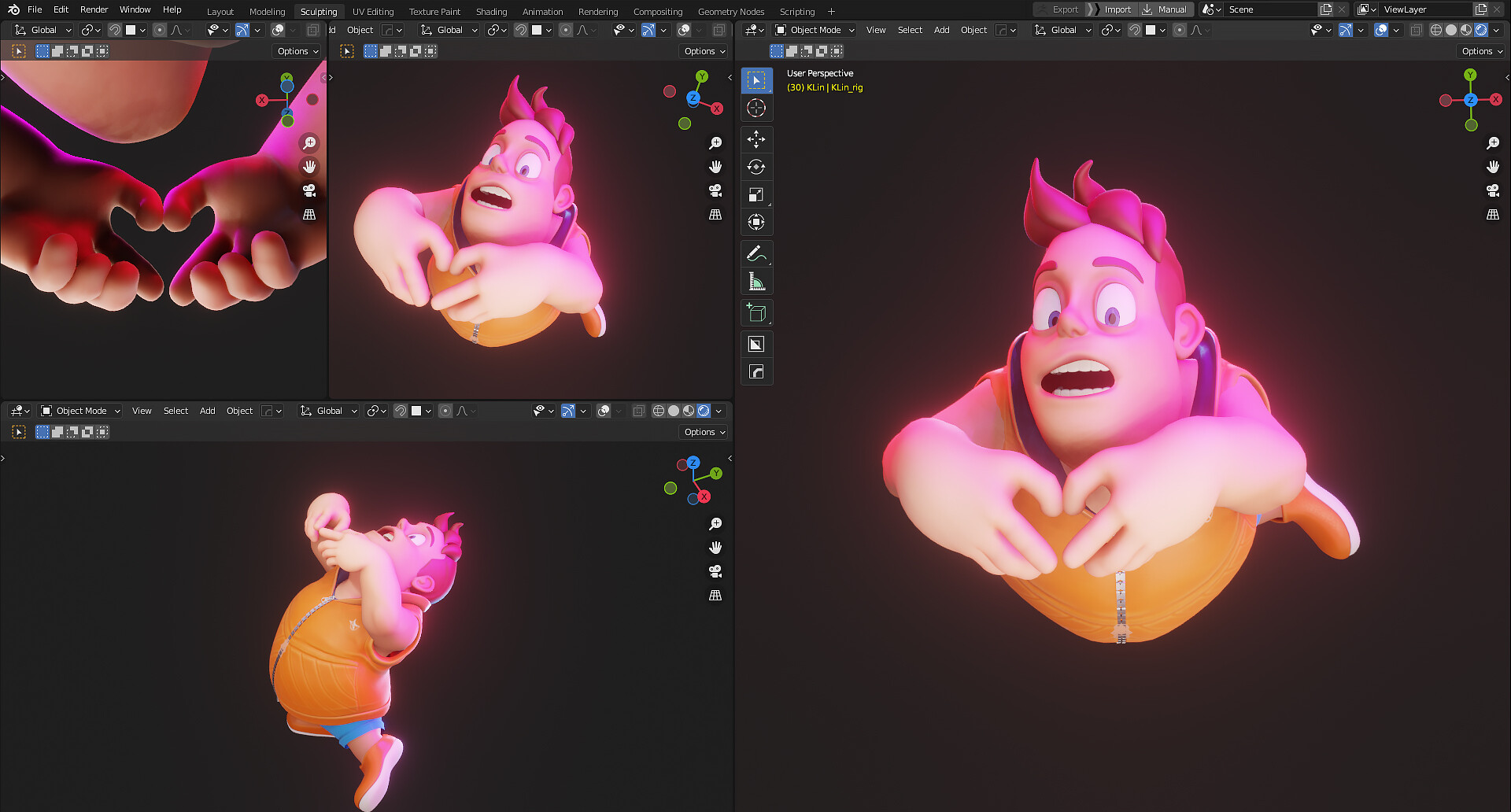 Phong Ly - Posing Character in Blender 3.0