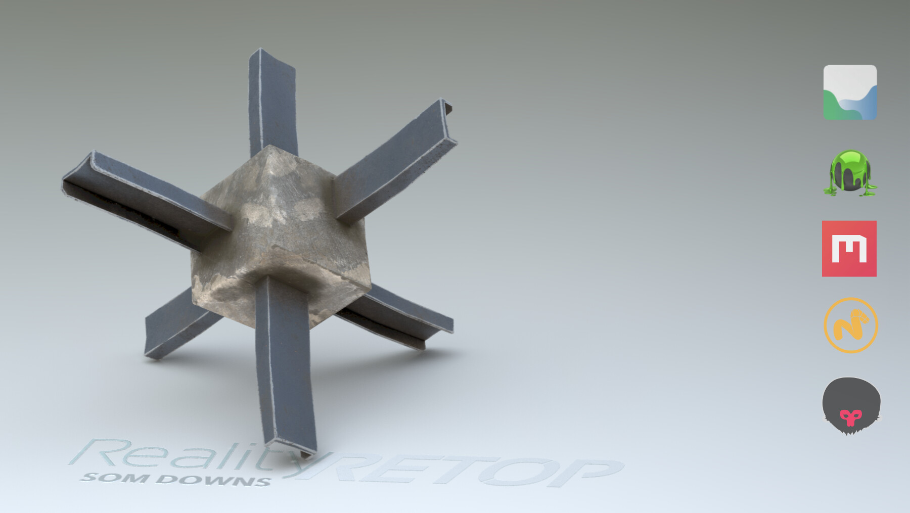 Reality Retop - Tank Obstacles 3D Scanned Based Assets