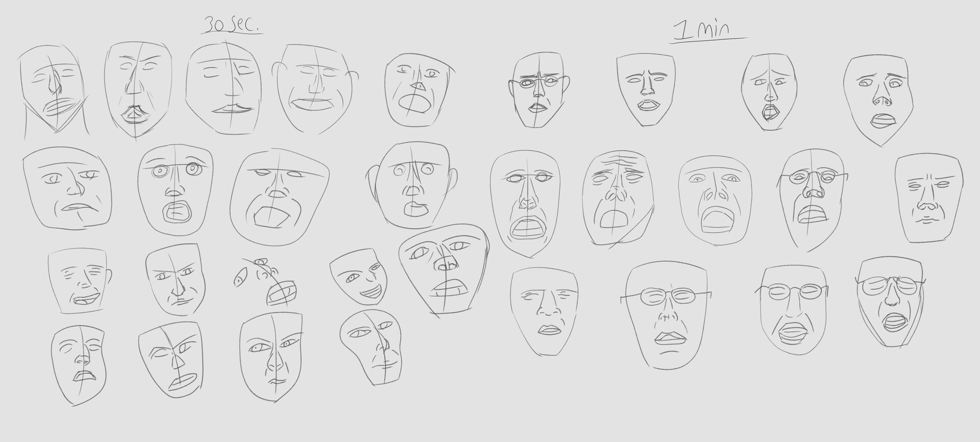 ArtStation - Facial Expressions Studies - Digital