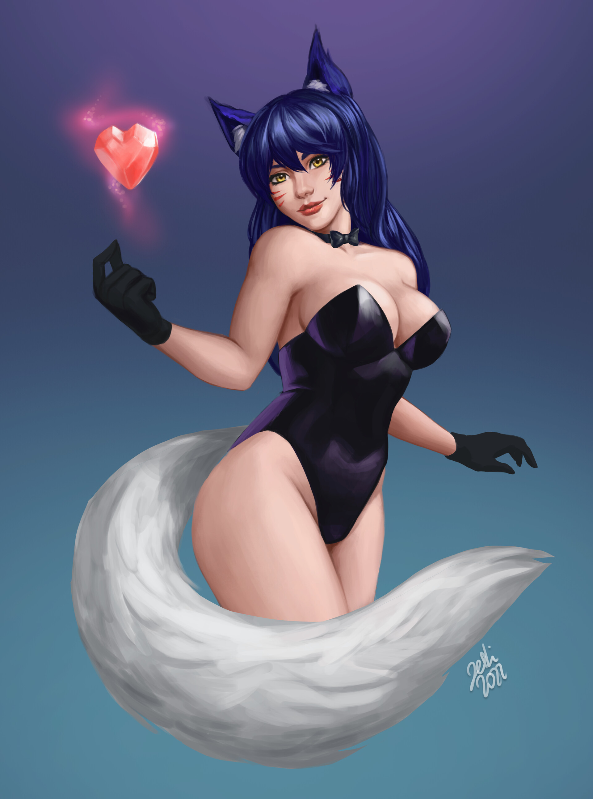 ArtStation - LoL - Playboy Ahri
