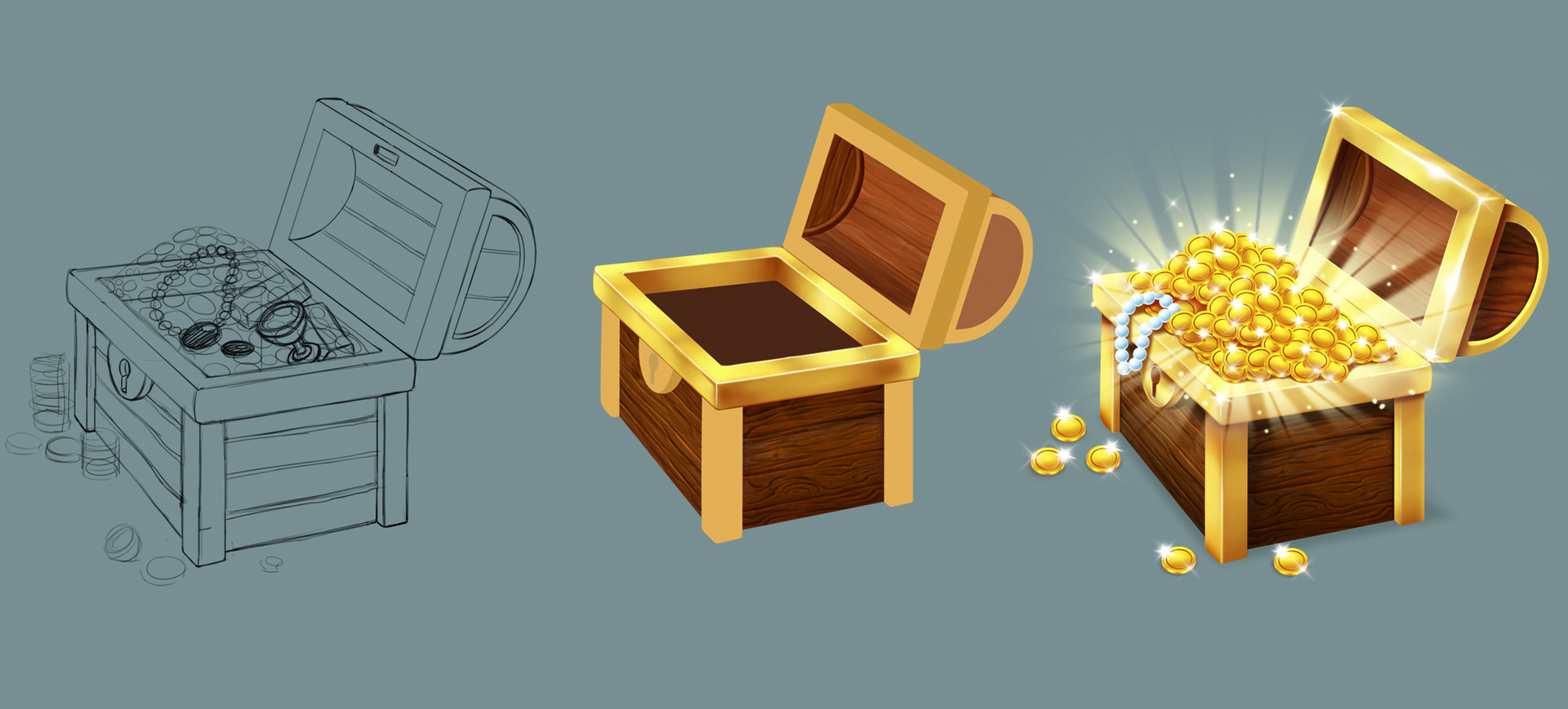 ArtStation - Slot game treasure icon