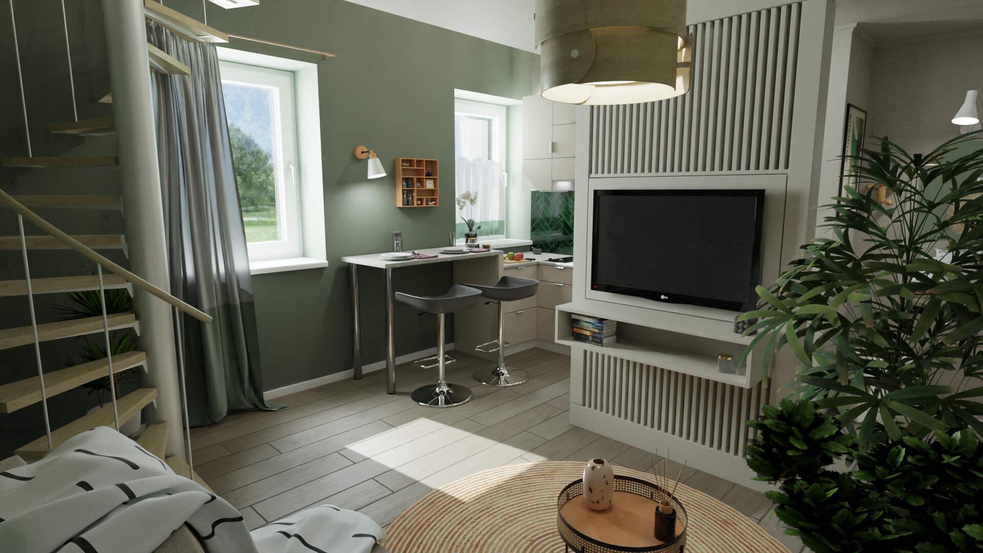 ArtStation - Apartment with gallery