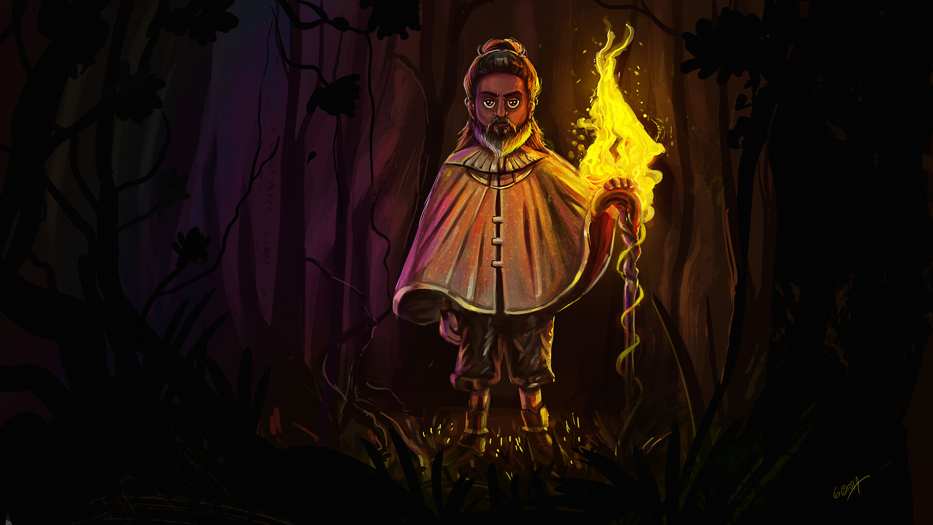 ArtStation - Man with magic stick-Concept art