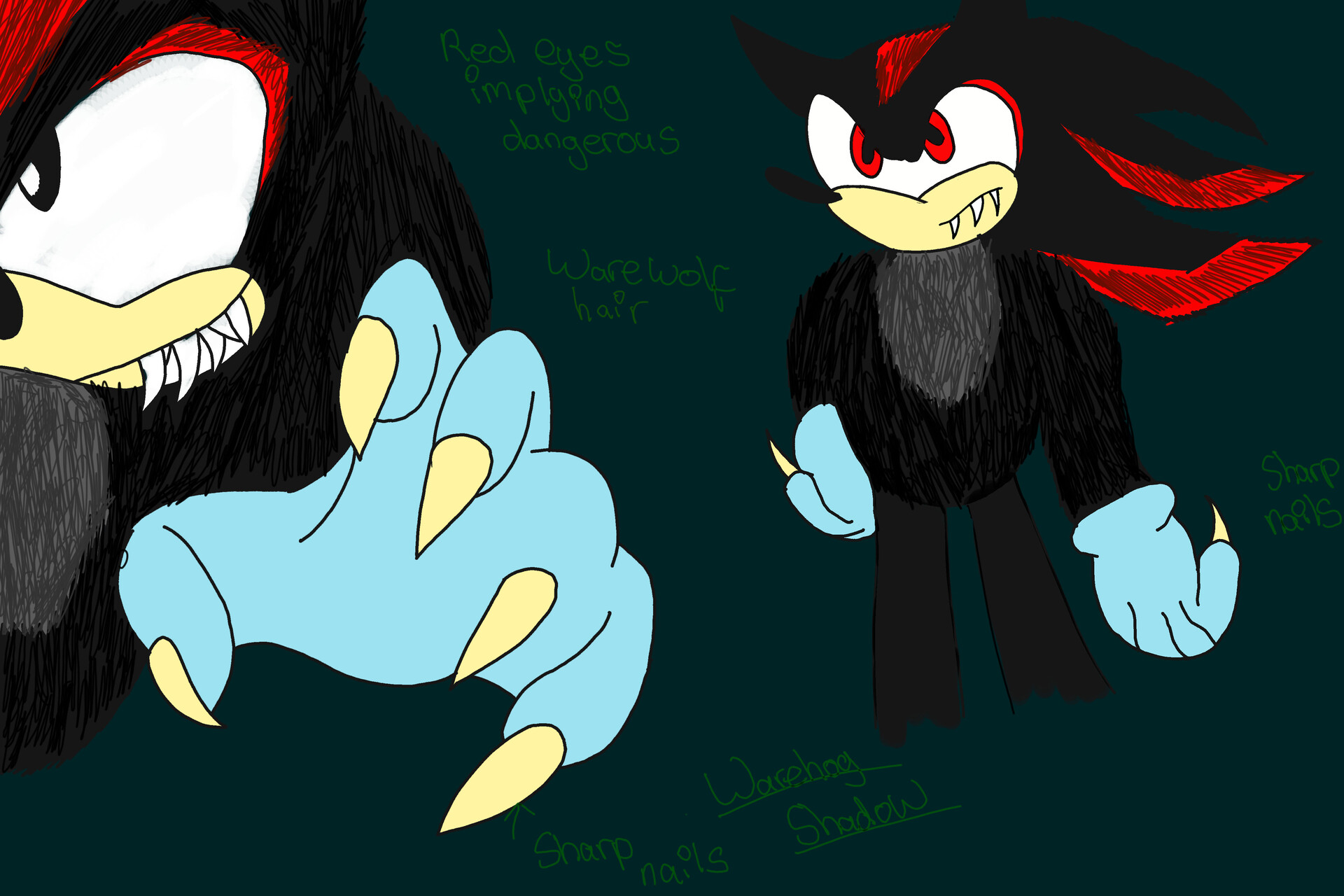 How To Draw Shadow The Werehog