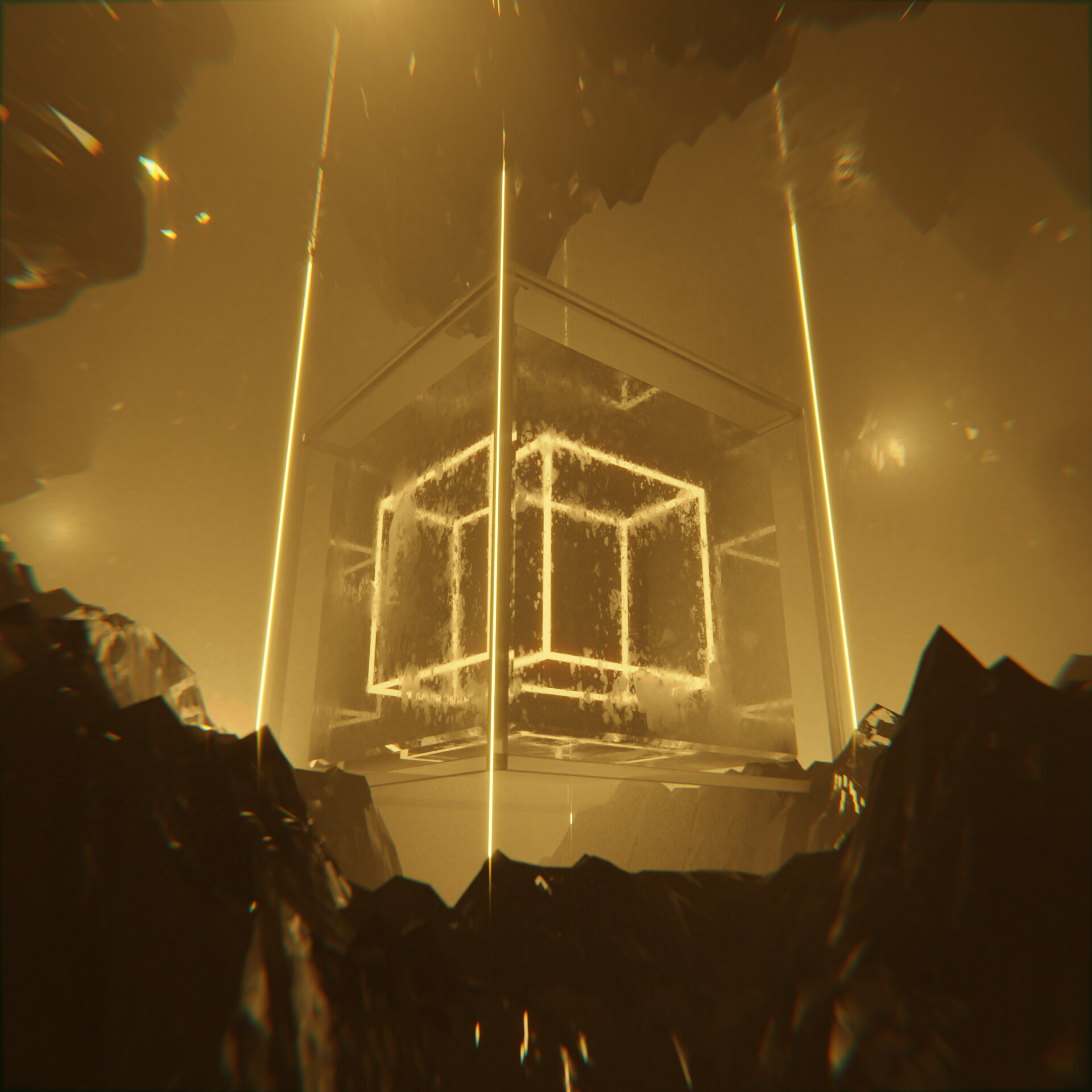 ArtStation - Cube in cave