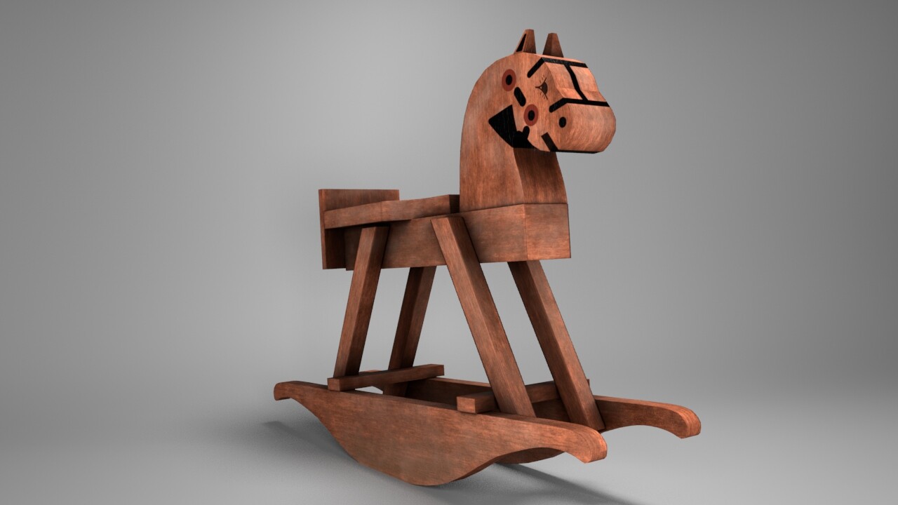 ArtStation - Wooden Rocking Horse