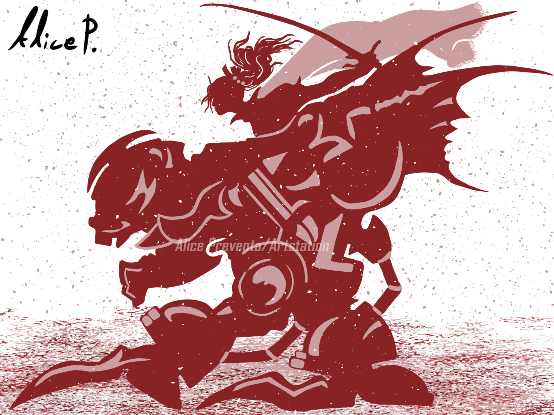 ArtStation - FFVI logo reimagined