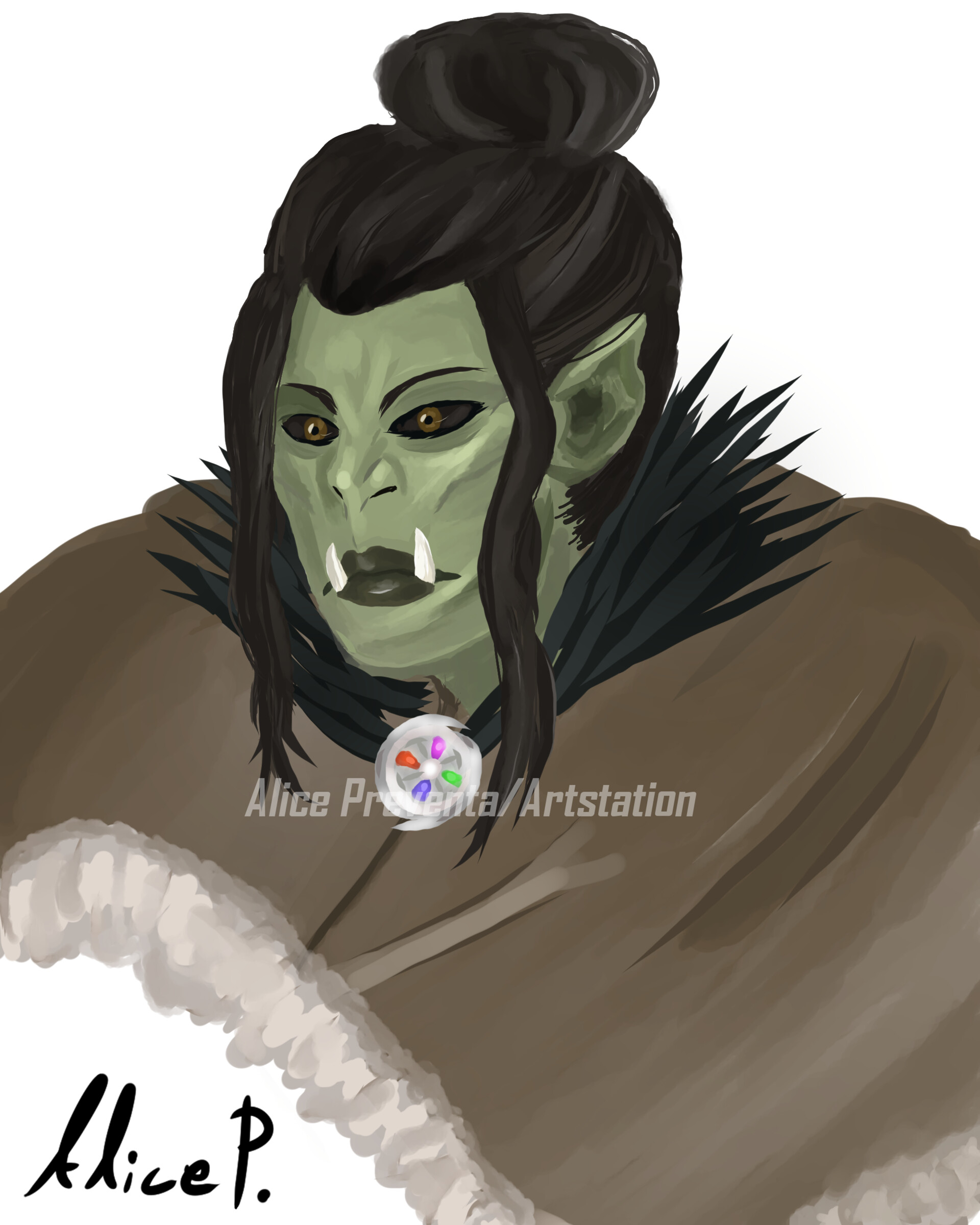 ArtStation - Wheres, the Reborn Orc Wizard