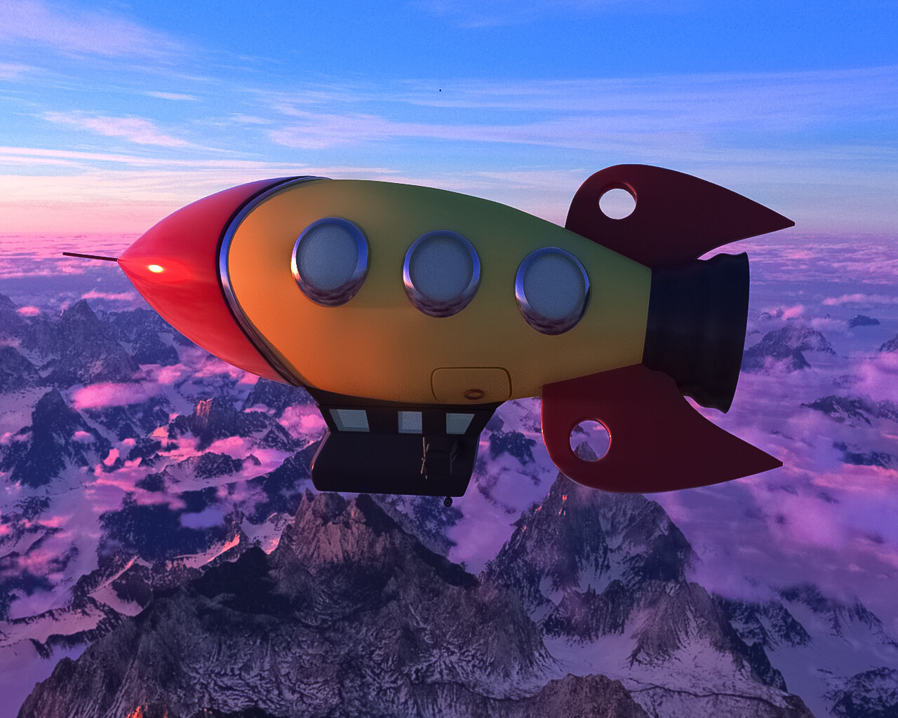 ArtStation - Rocket-Blimp