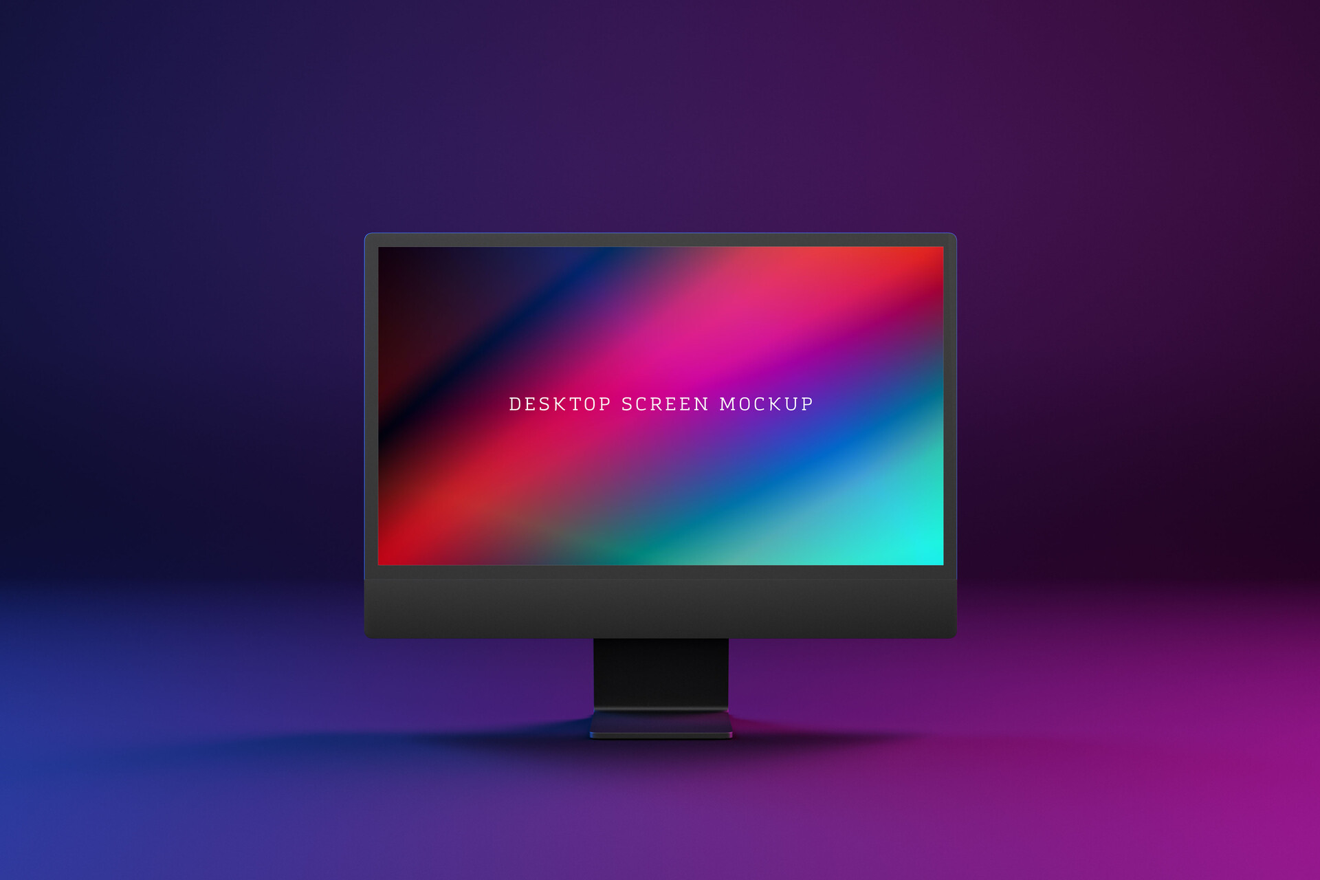 ArtStation - Neon Desktop Screen Mockup