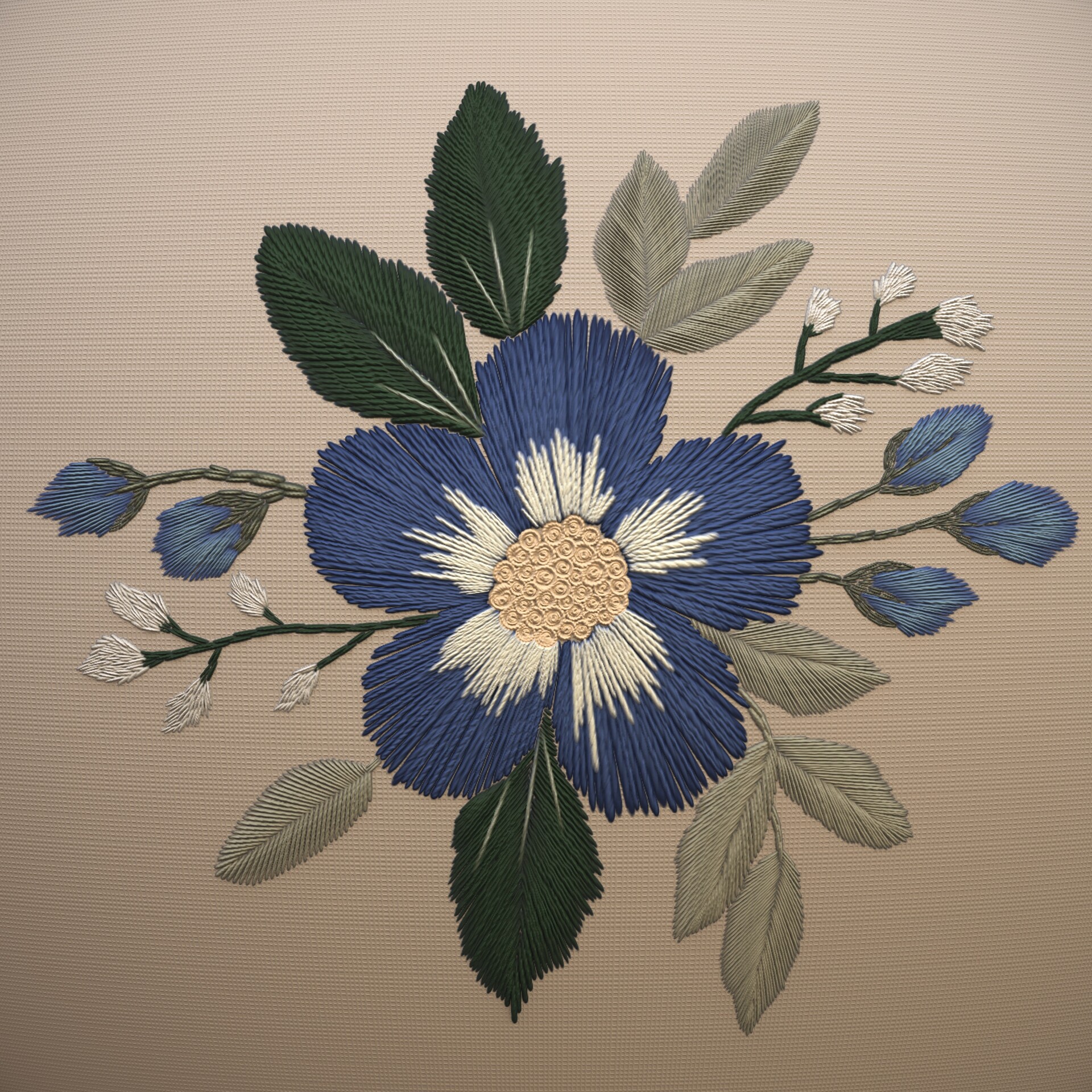 ArtStation - Floral Embroidery 100% Substance 3D Designer
