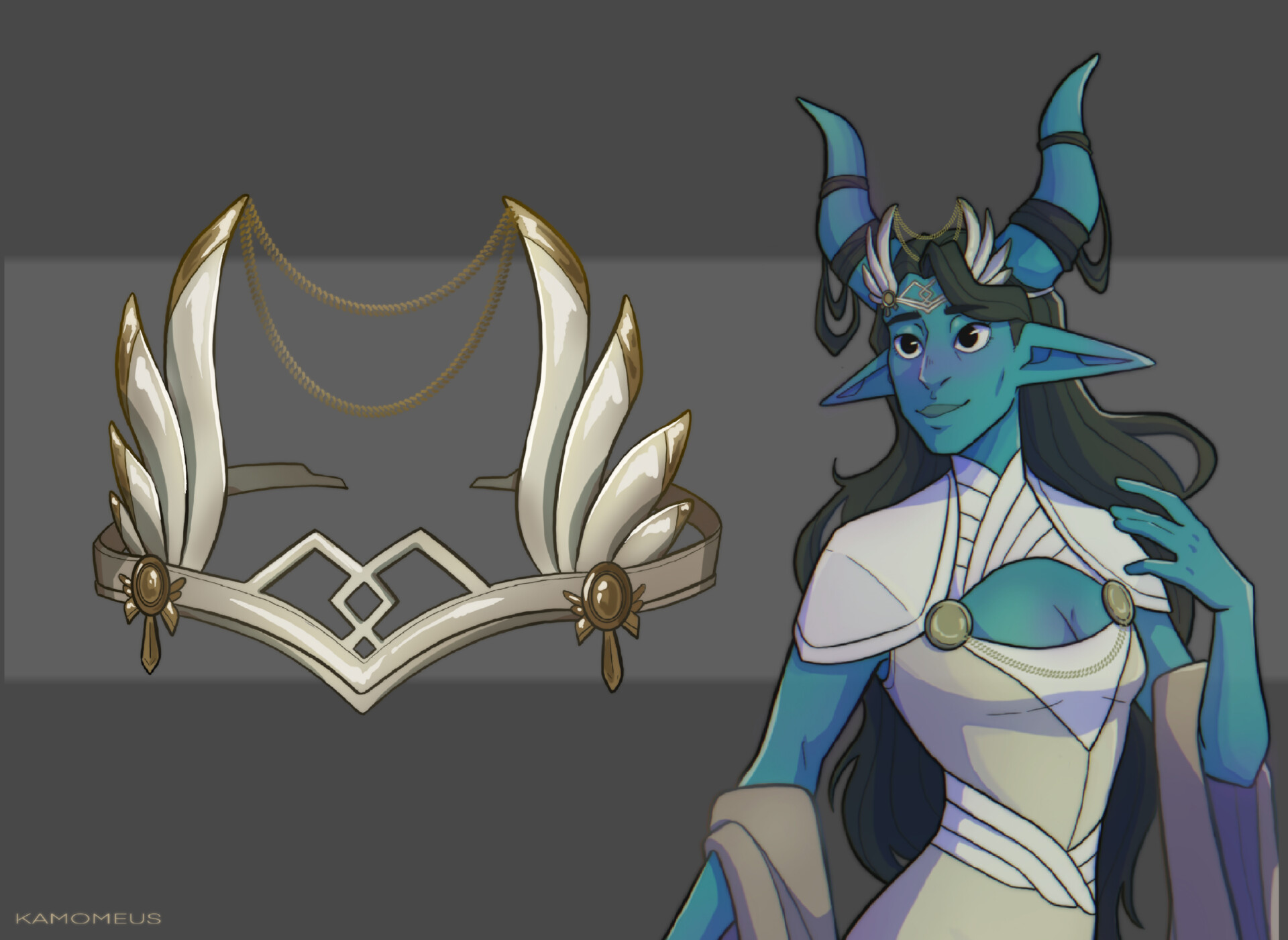 ArtStation - PROP - Tiefling Queen's crown