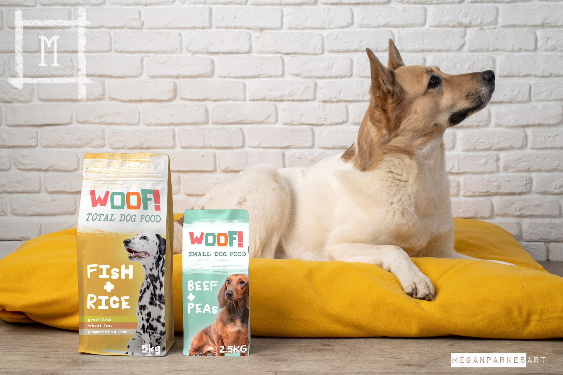 ArtStation - WOOF! - dog food packaging concept
