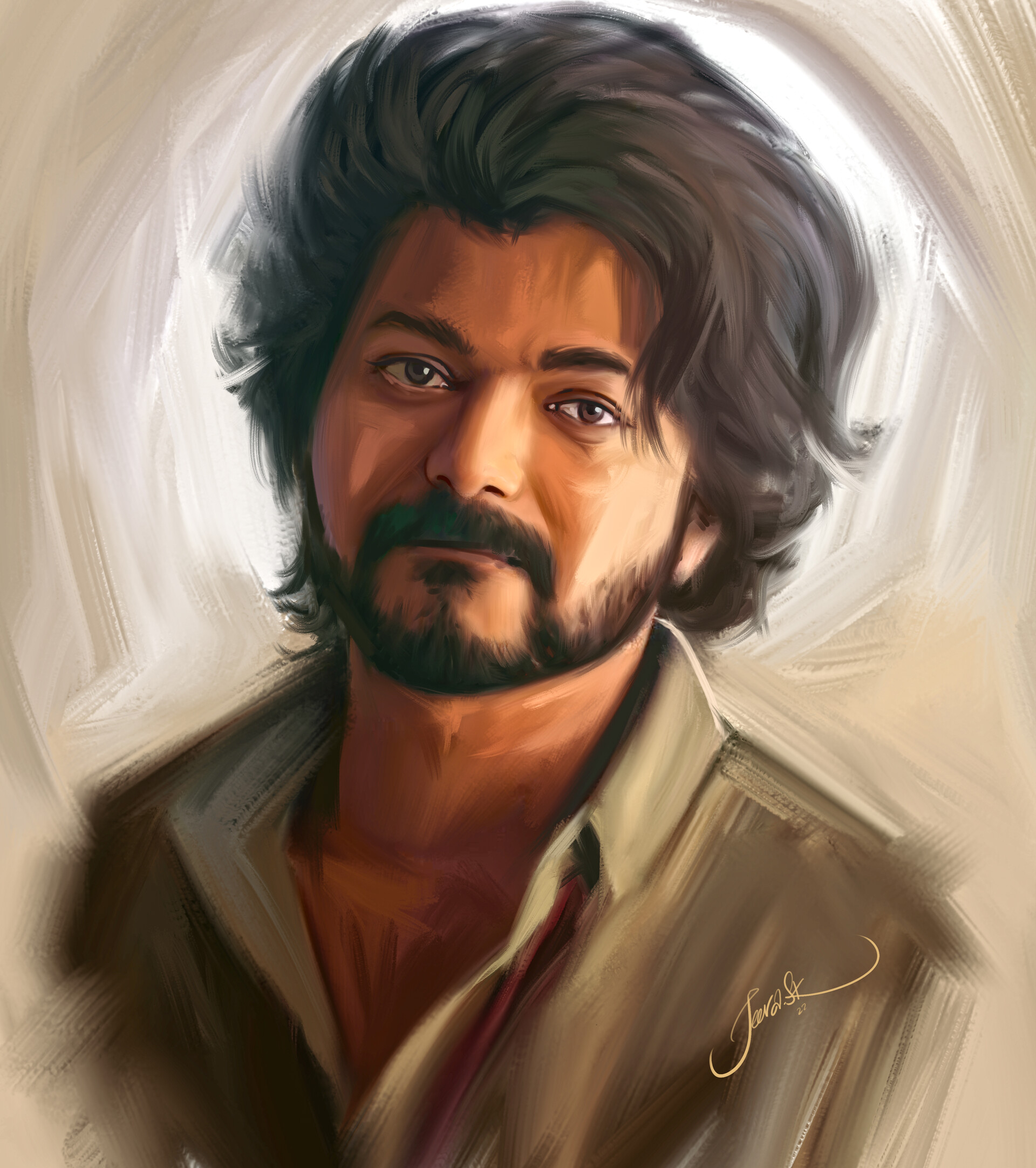 Jeeva Artist SK - Thalapathy Vijay Artwork 2022 #master # ...
