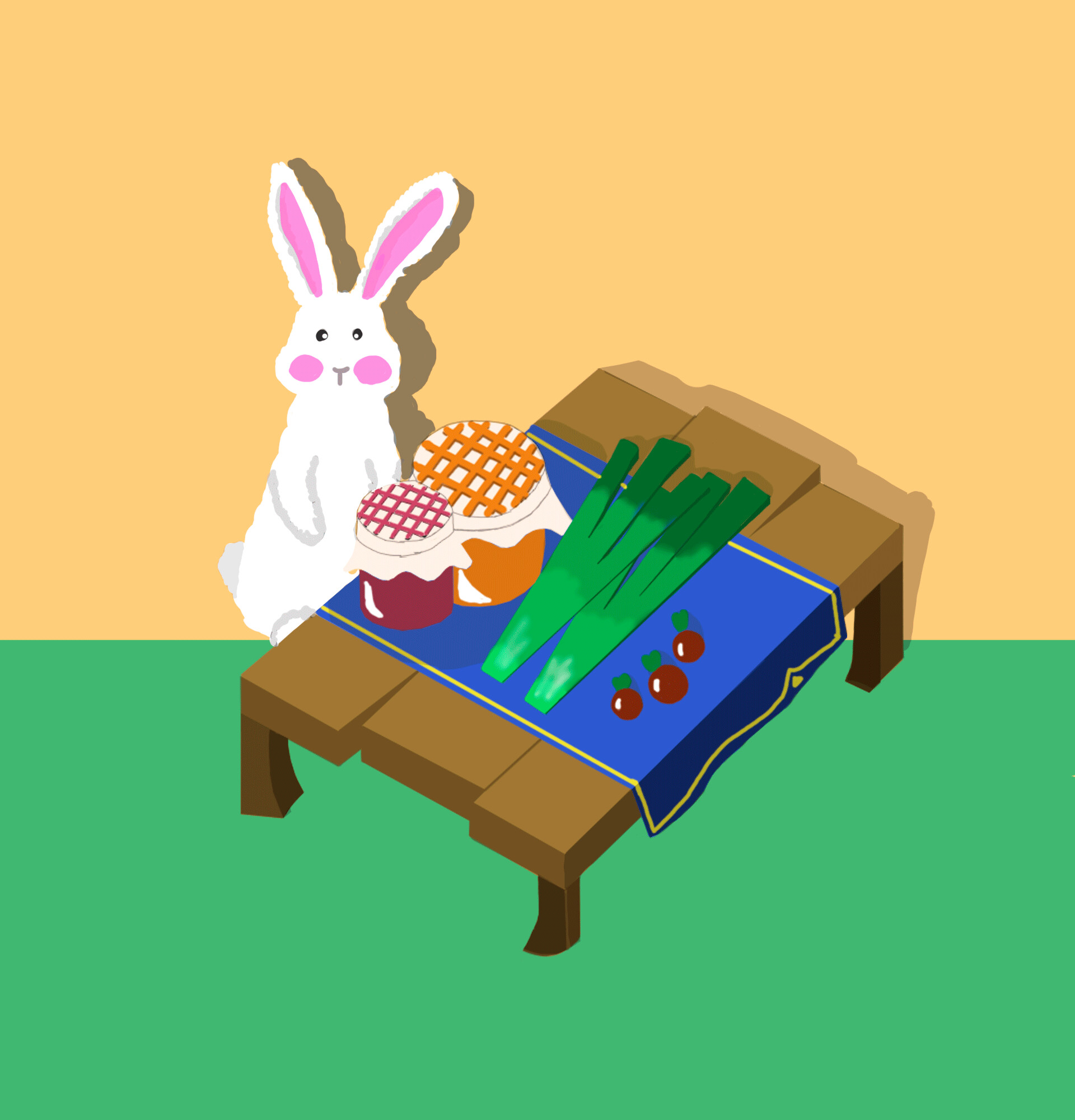 ArtStation - Rabbit at tha table