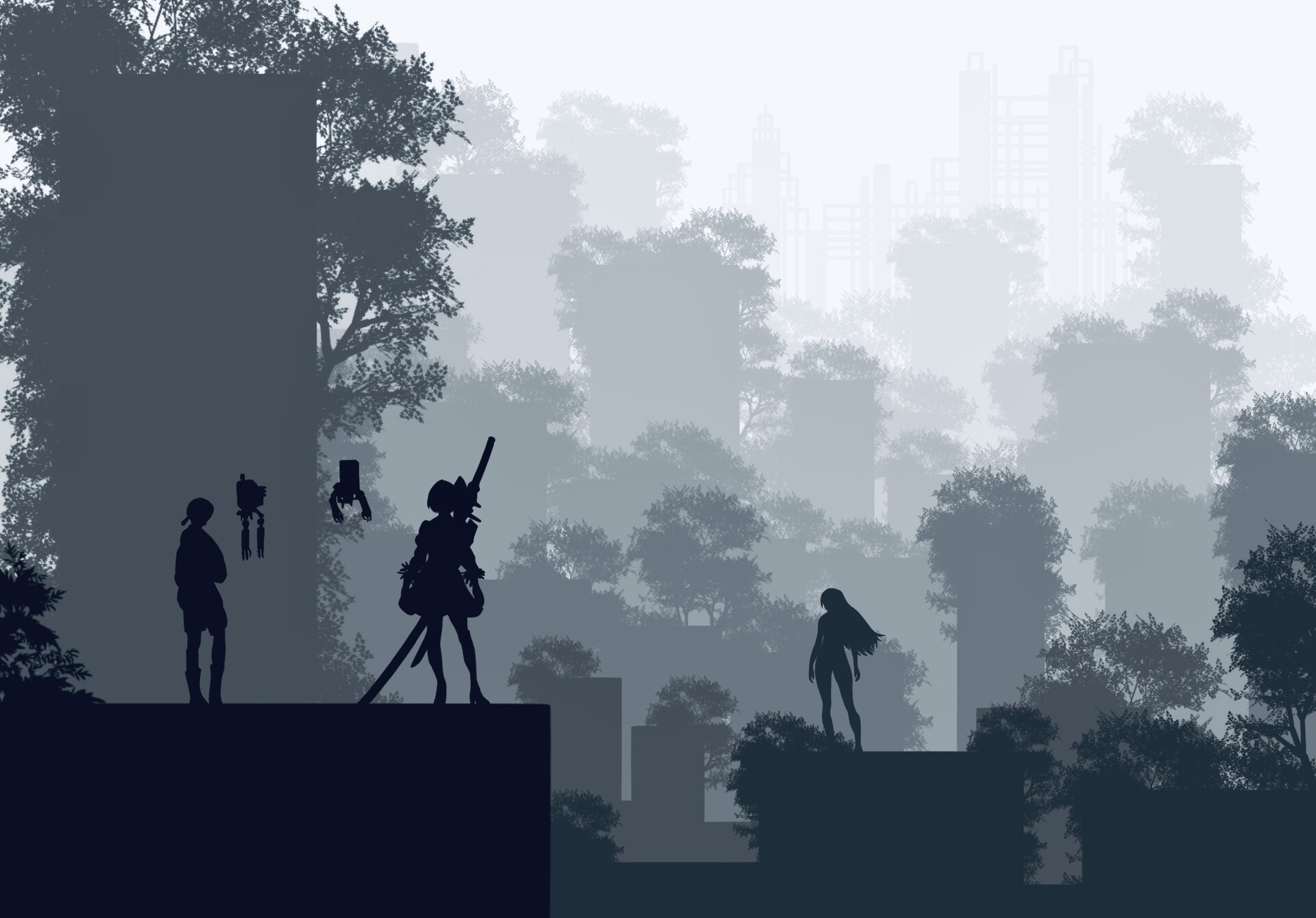 ArtStation - city ruins - nier automata