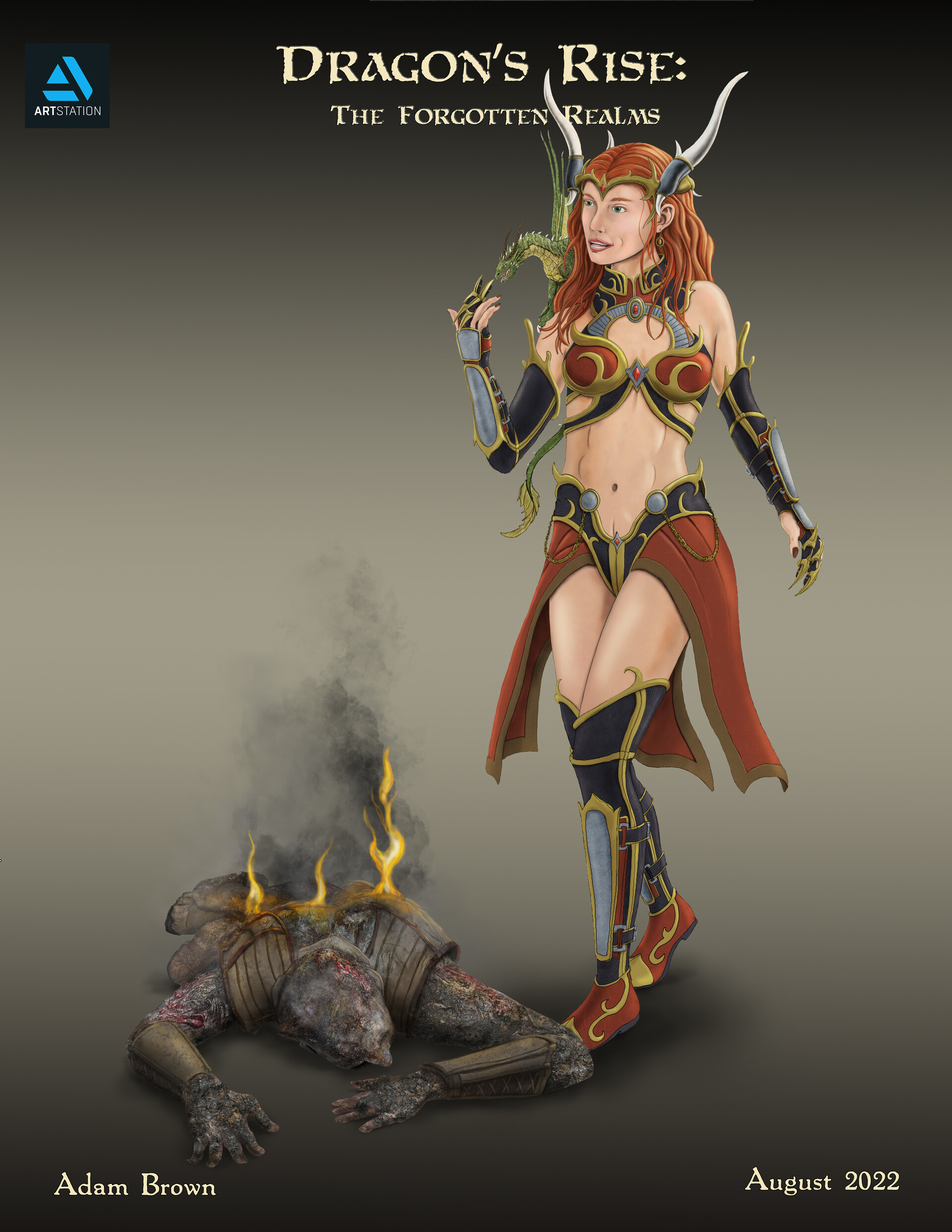 Adam Brown - Dragon's Rise: Forgotten Realms (Art Station Character Design Challenge)