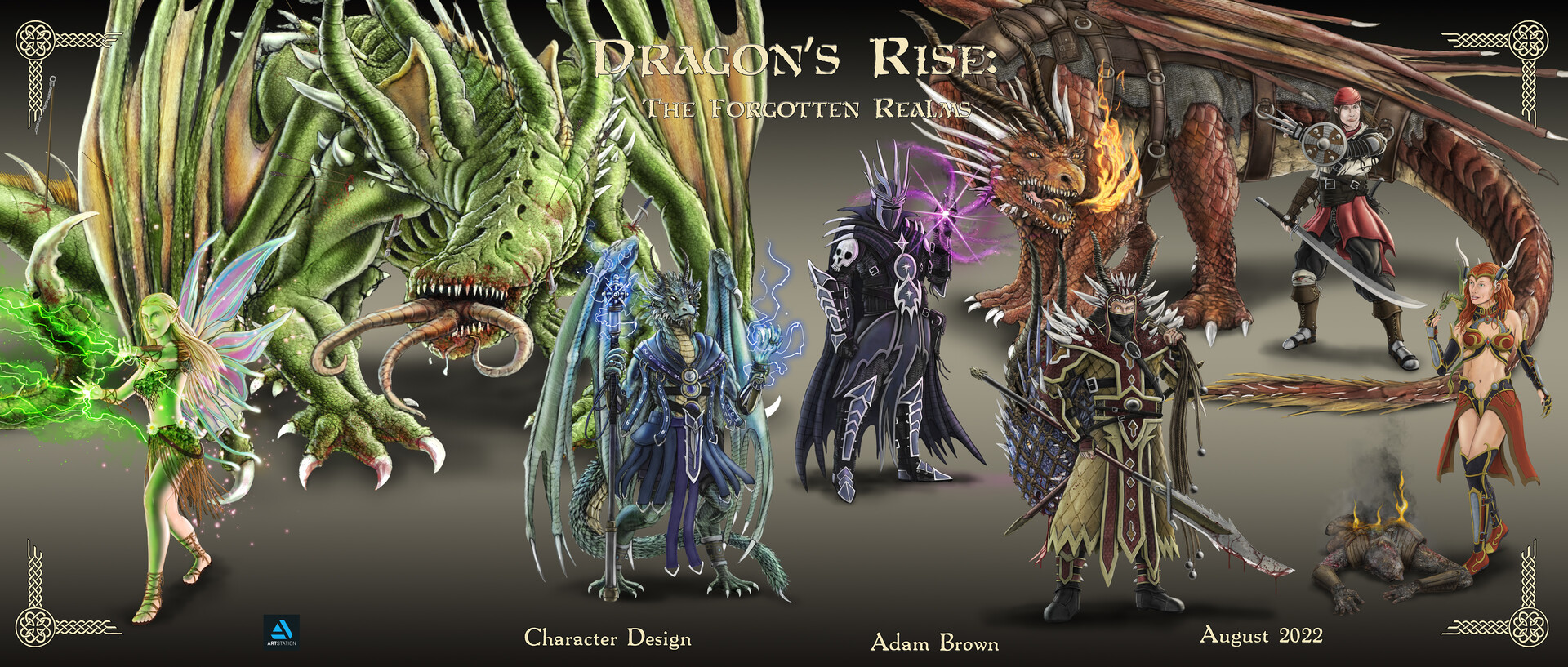 Adam Brown - Dragon's Rise: Forgotten Realms (Art Station Character ...
