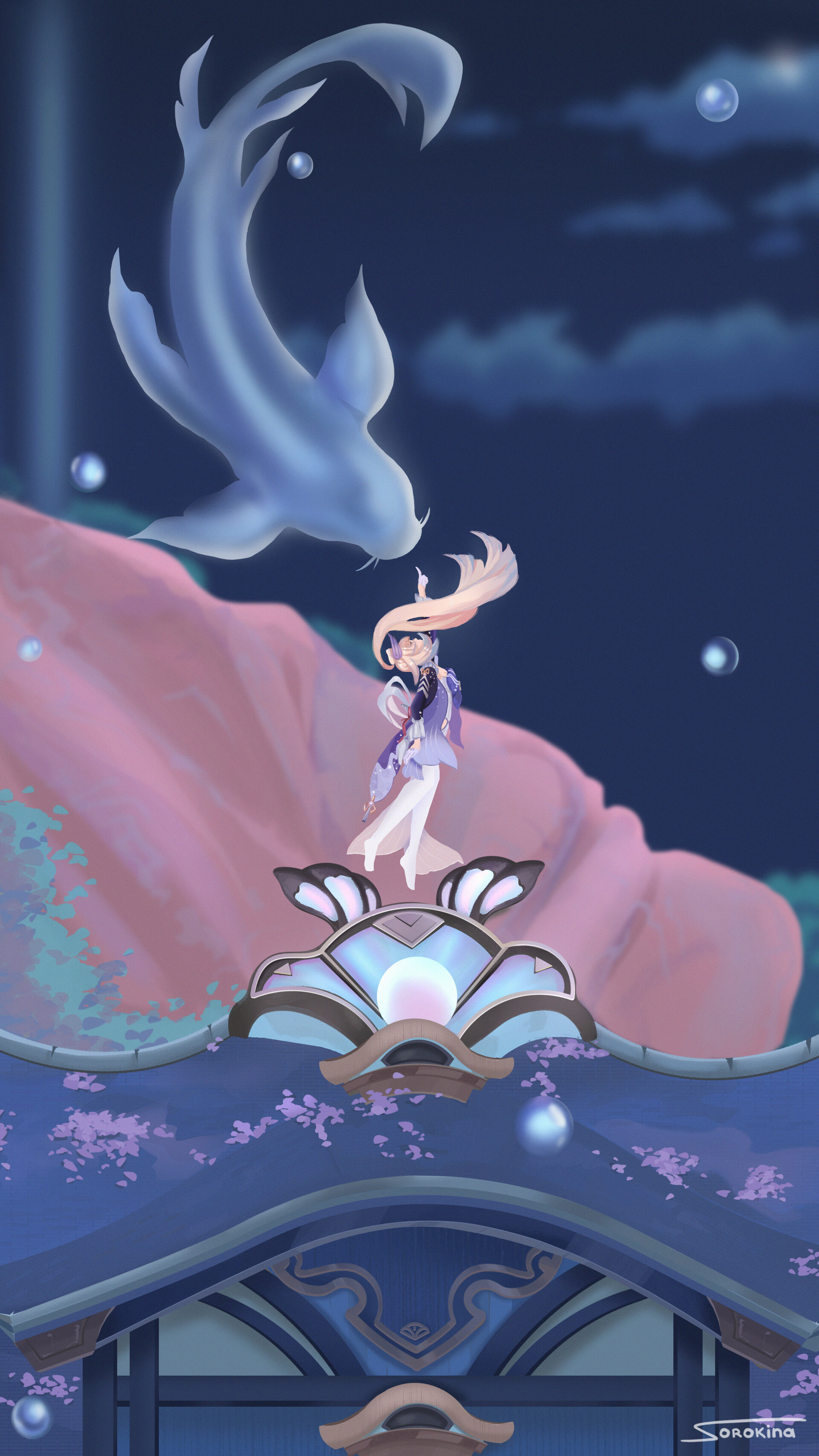 ArtStation - Sangonomiya Kokomi ( Genshin Impact fan art)