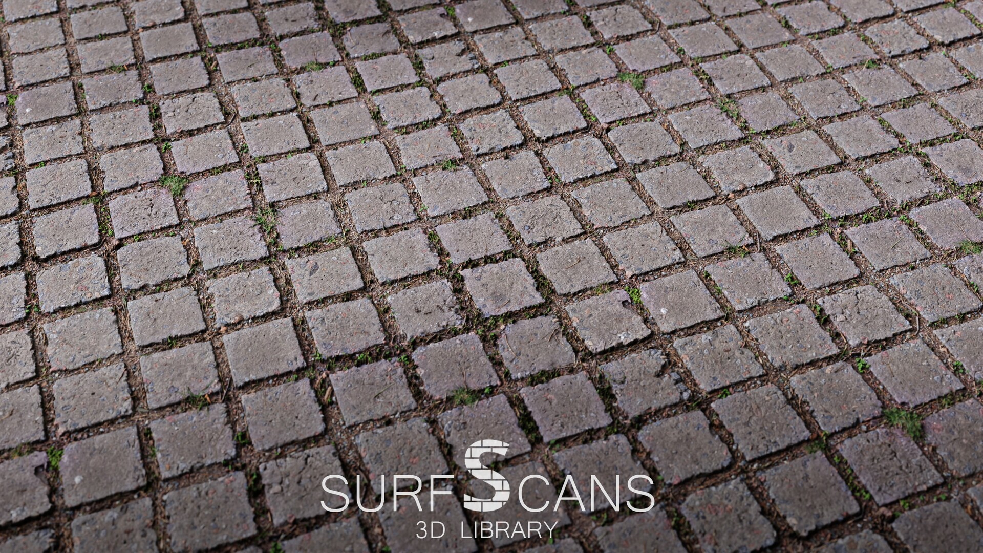 SURF 3D Scans - Cobblestones Tiles (PBR Material 8K)