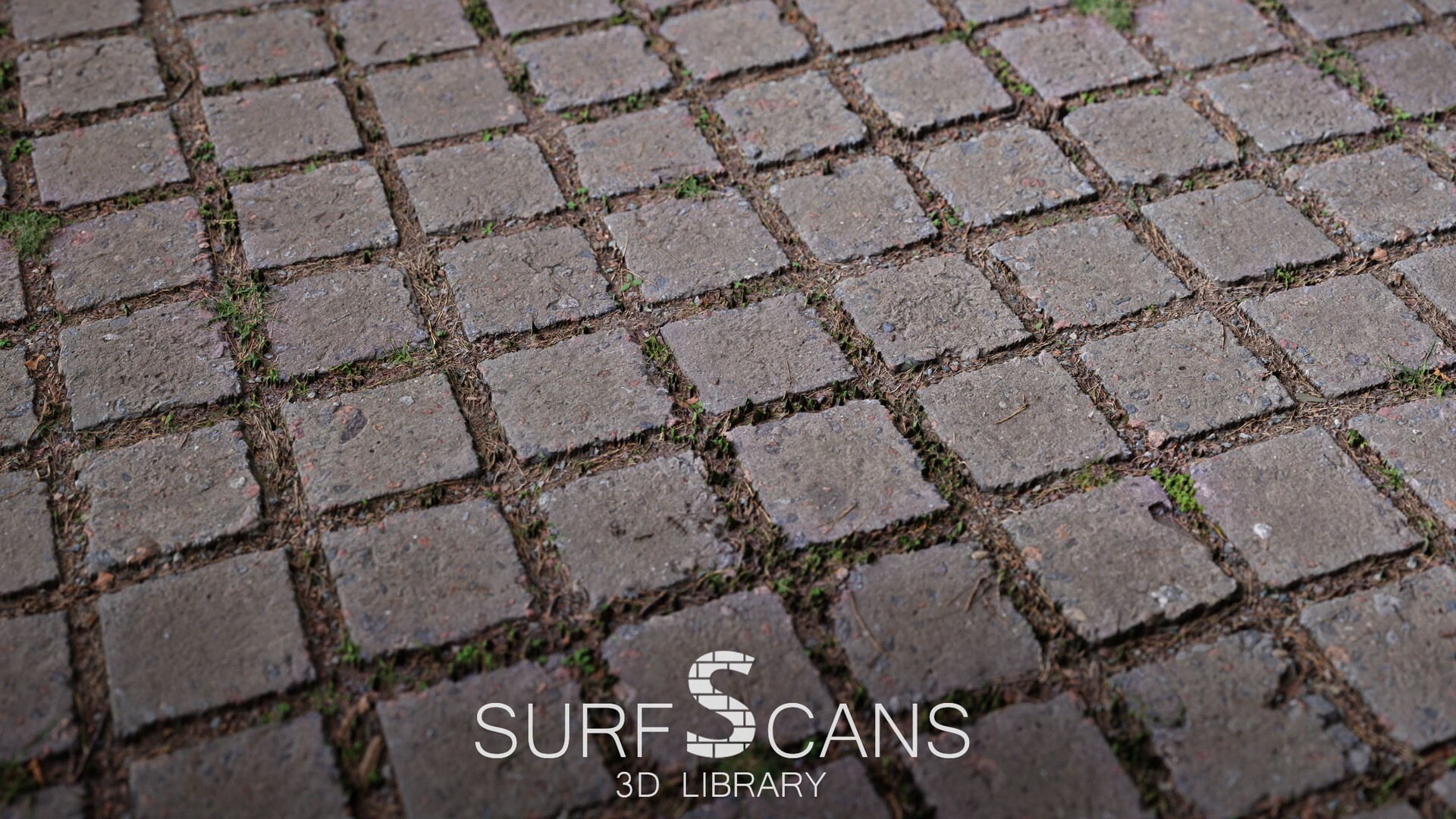 SURF 3D Scans - Cobblestones Tiles (PBR Material 8K)