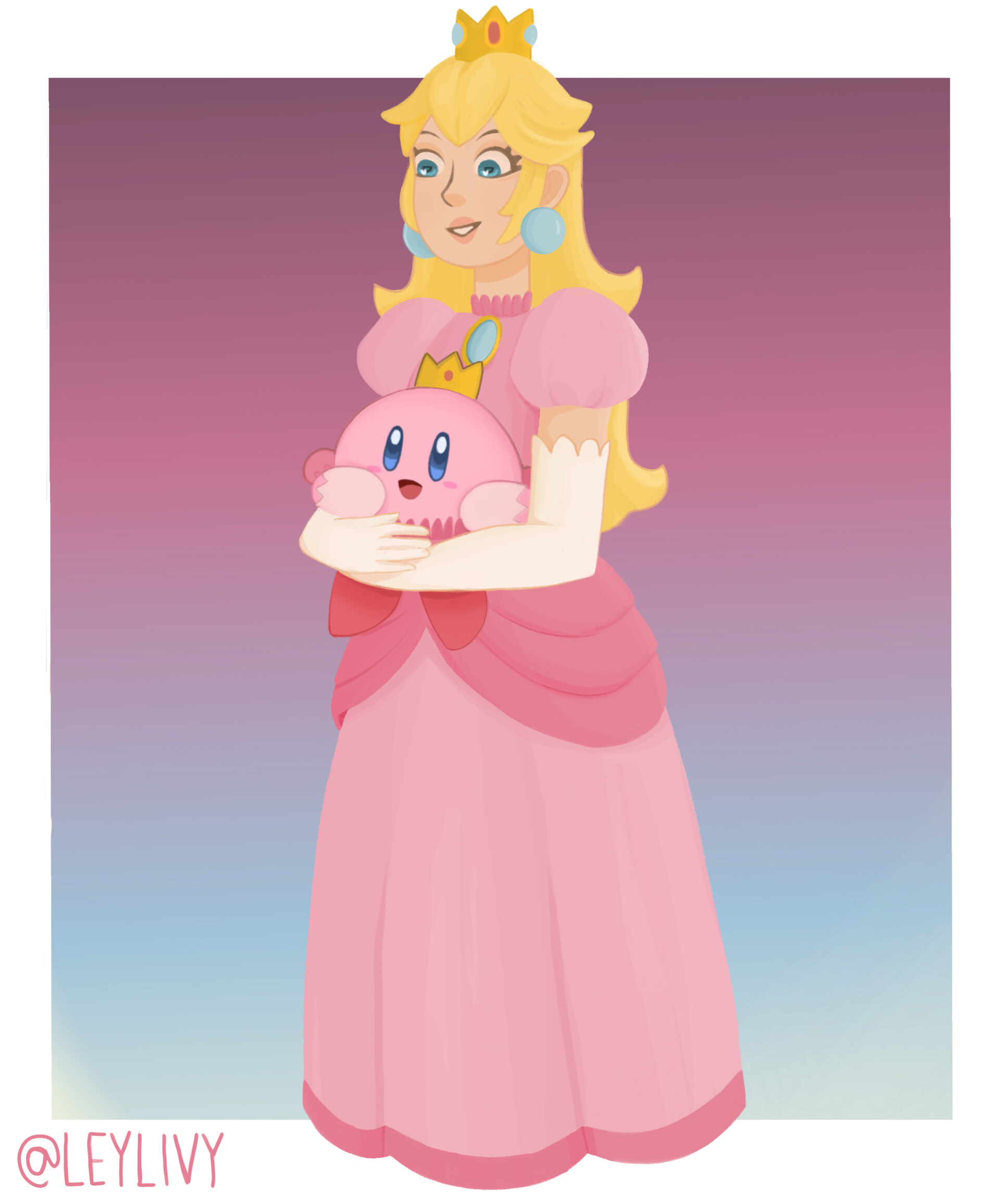 Artstation Peach And Kirby