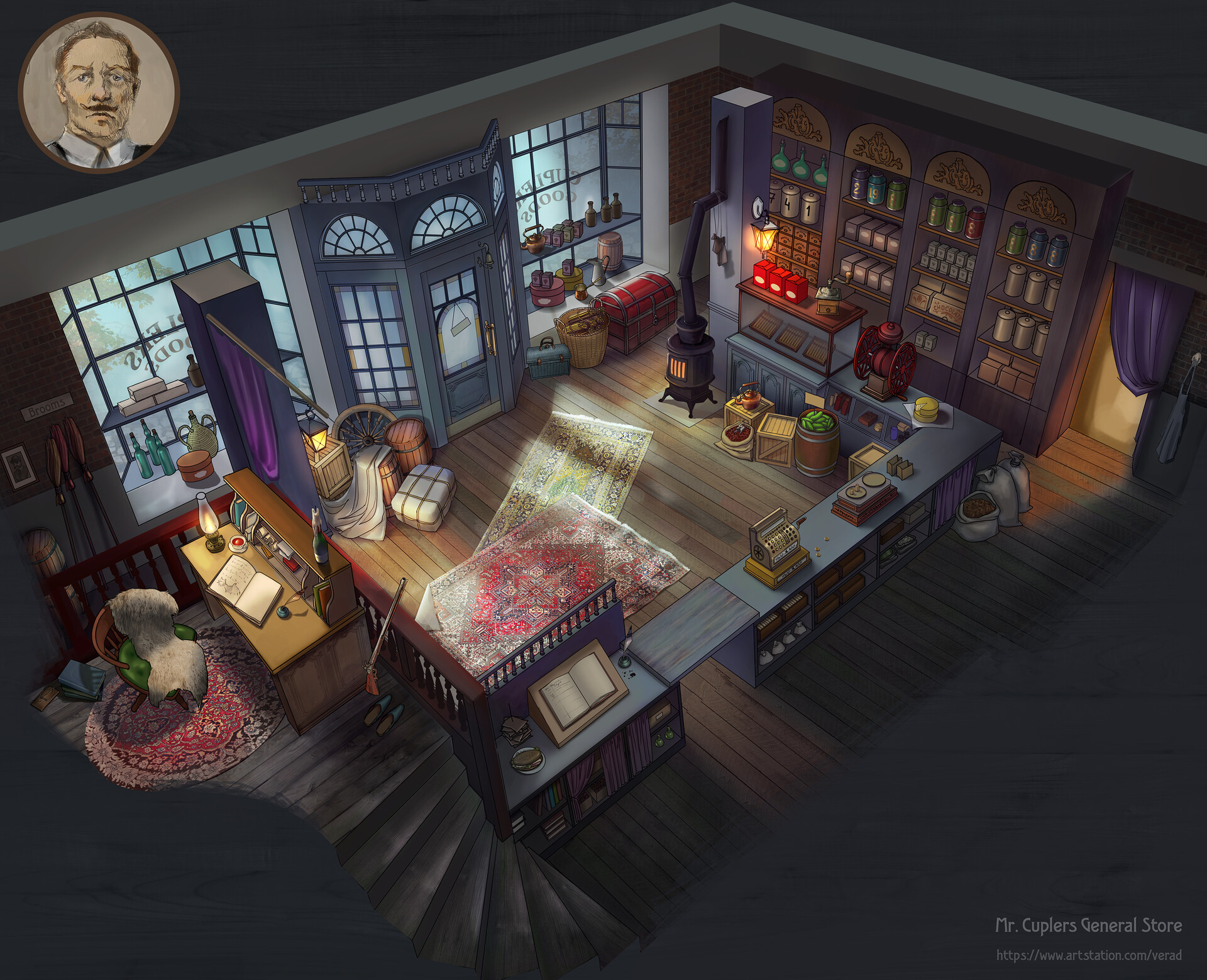 Mr. Cuplers General Store by Vira Dakhova : r/ImaginaryInteriors
