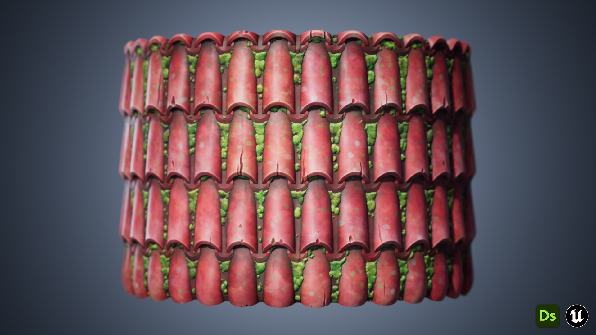 ArtStation - Stylised roof tiles