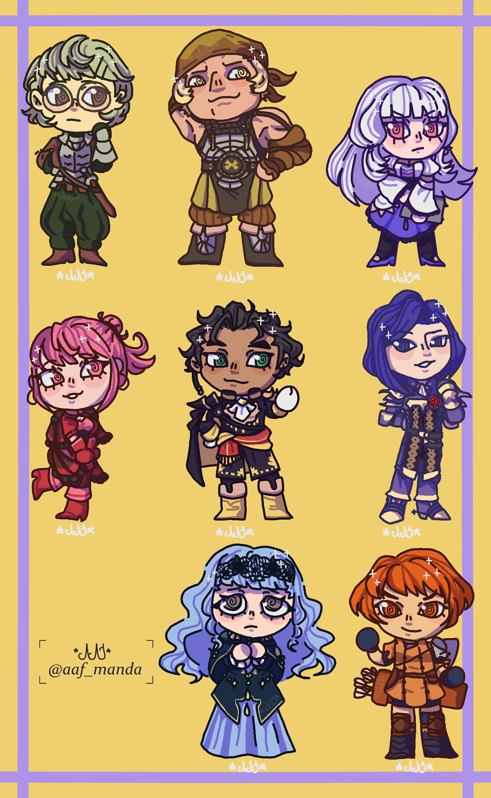 ArtStation - Chibi Golden Deer warriors timeskip