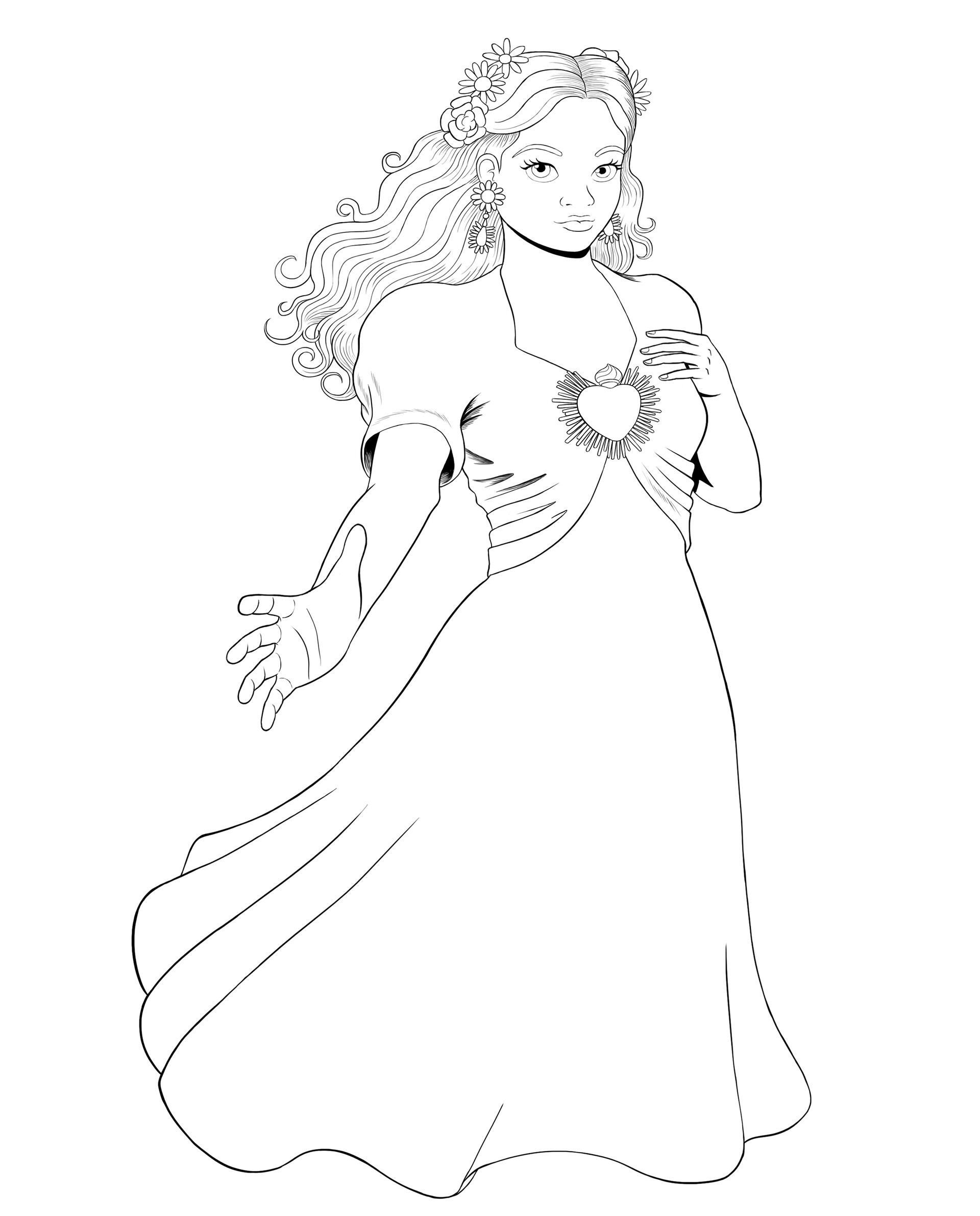 selena gomez coloring pages