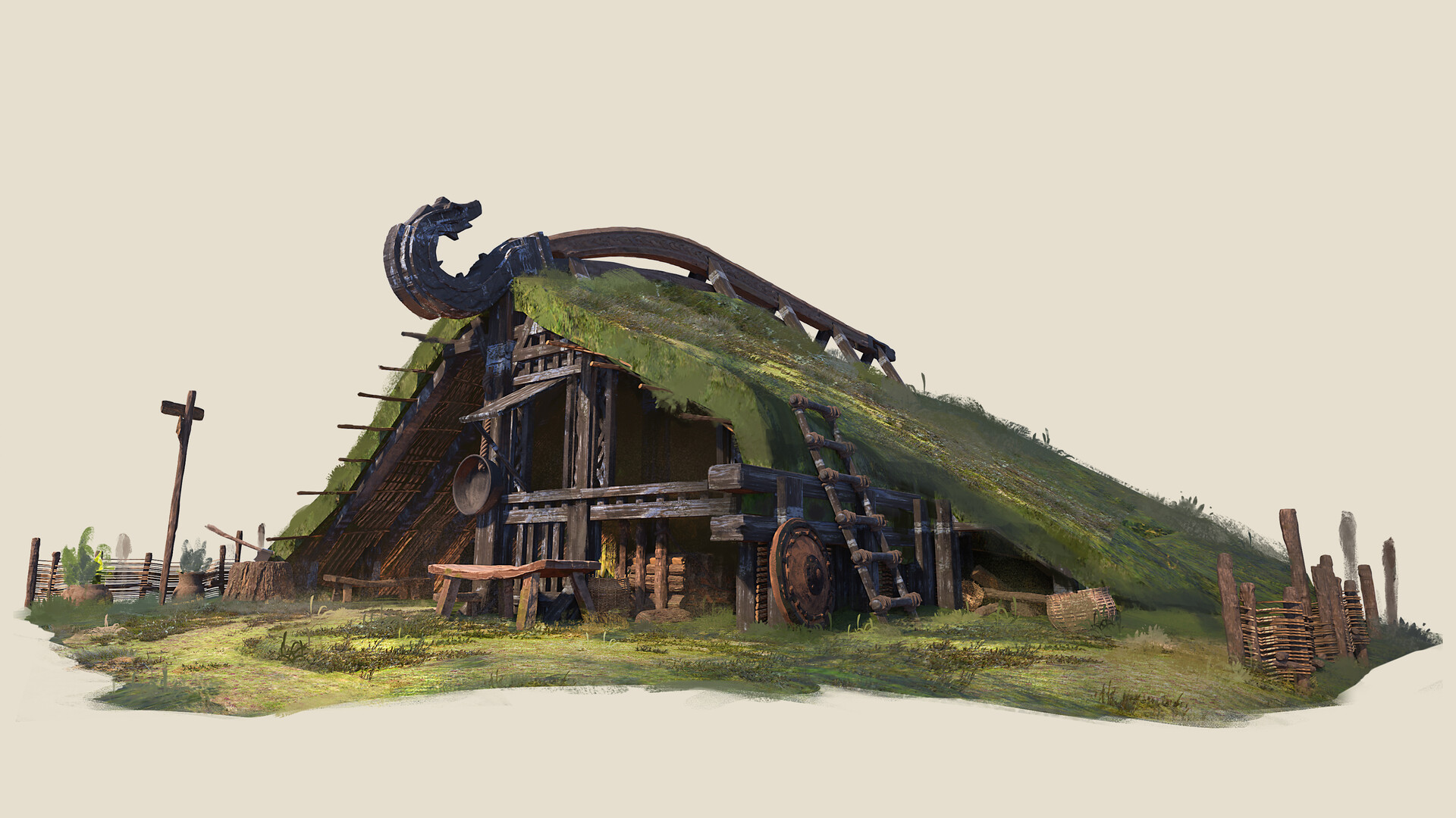 ArtStation - Viking Meadow Concepts + 3D Kit