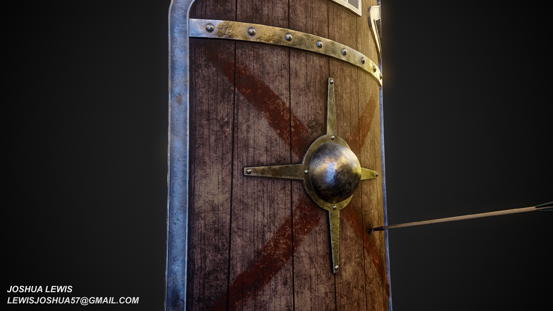 Joshua Lewis - Battleworn Tower Shield