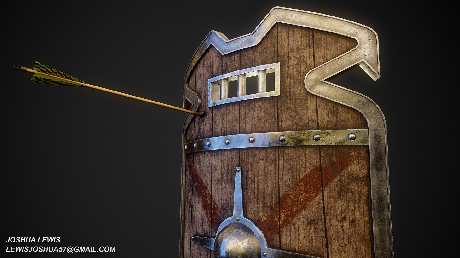 Joshua Lewis - Battleworn Tower Shield