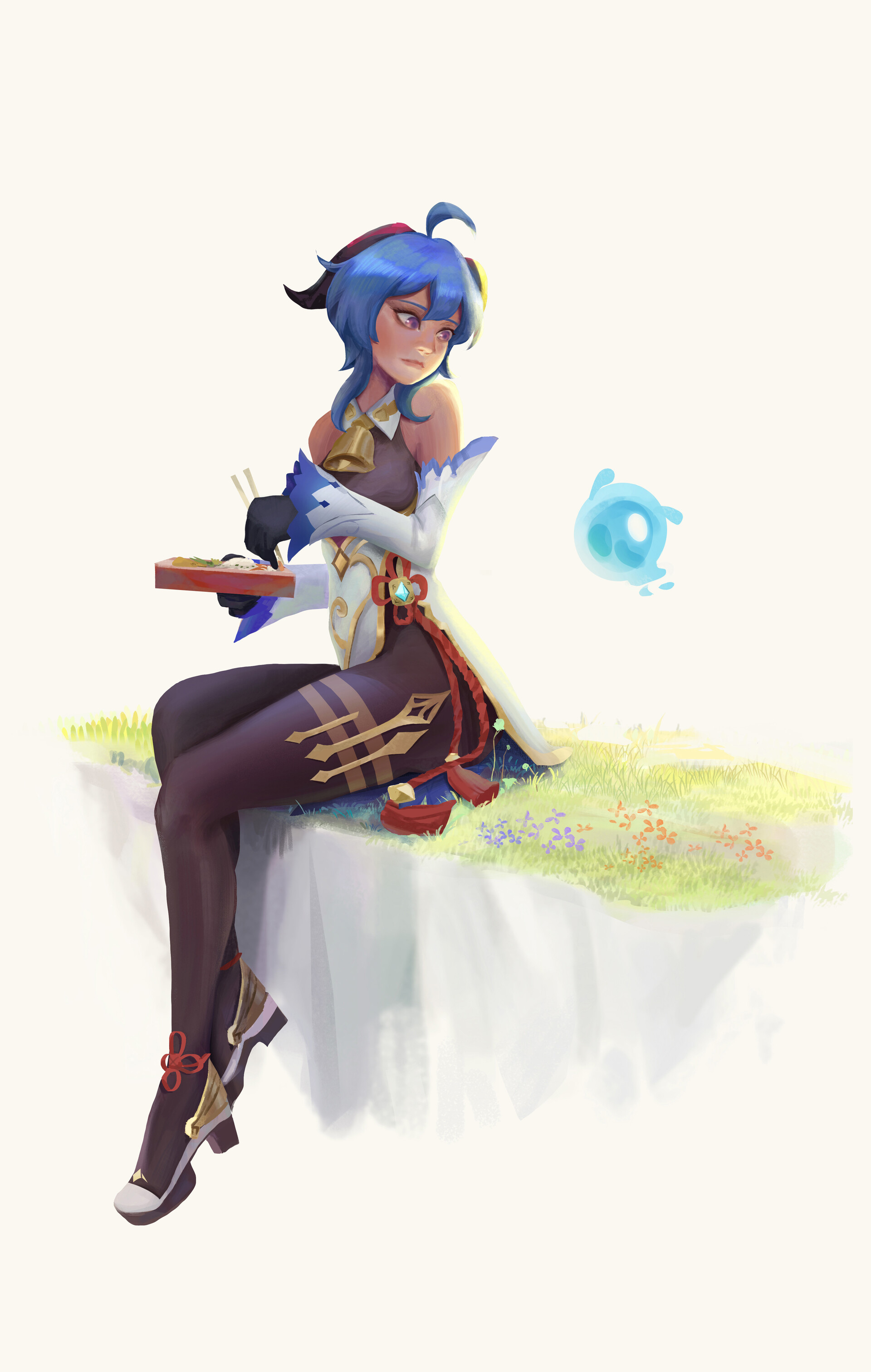 ArtStation - Ganyu & Seelie_Genshin Impact