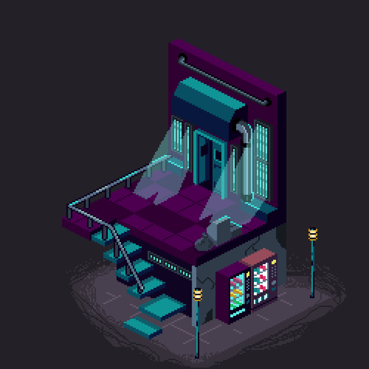 ArtStation - Pixel Art Isometric Room
