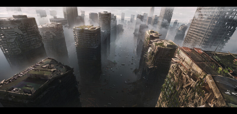 Flooded Earth, by OHA : r/ImaginaryWastelands