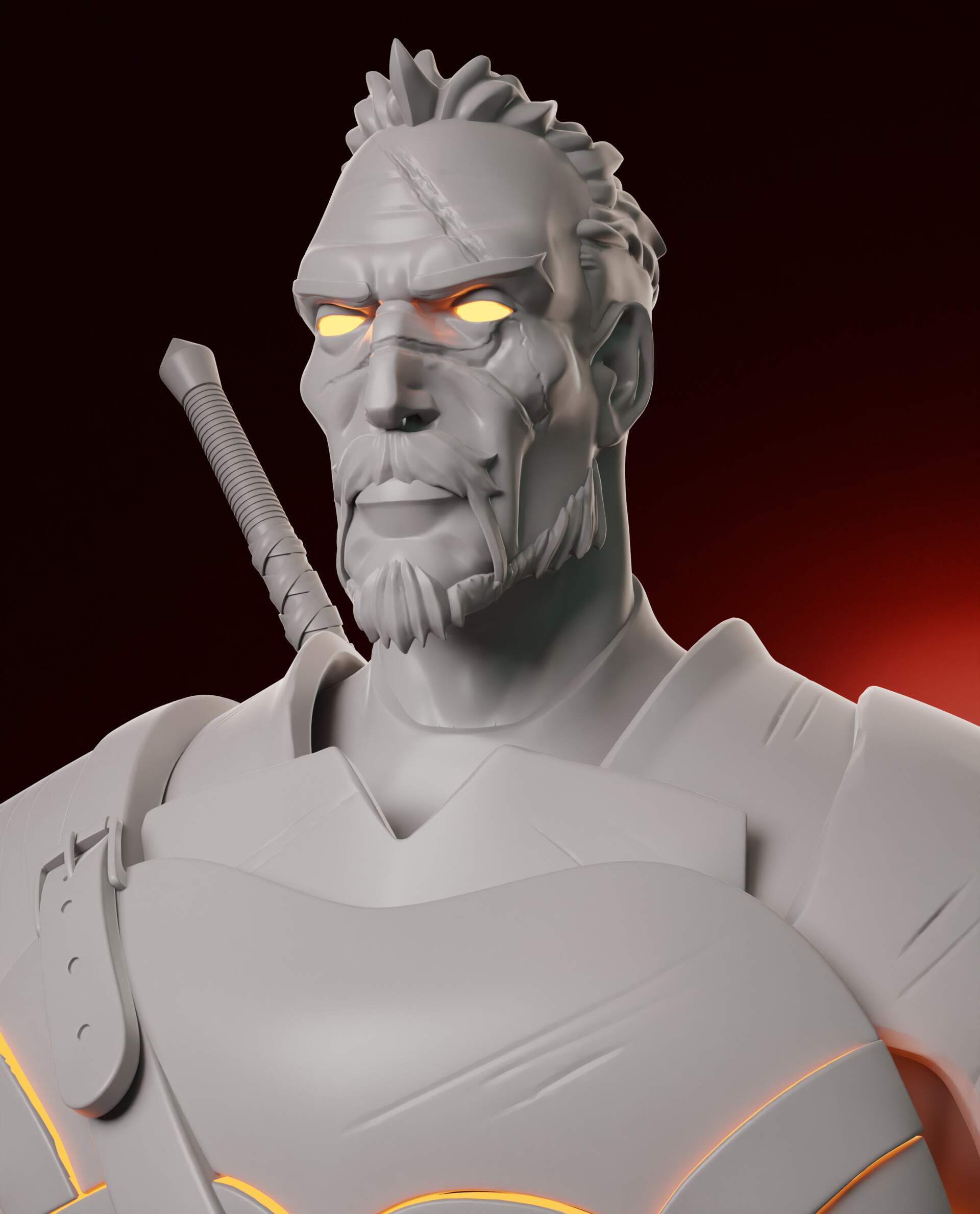 ArtStation - Kaden knight Dragon Bust (Dota serie)