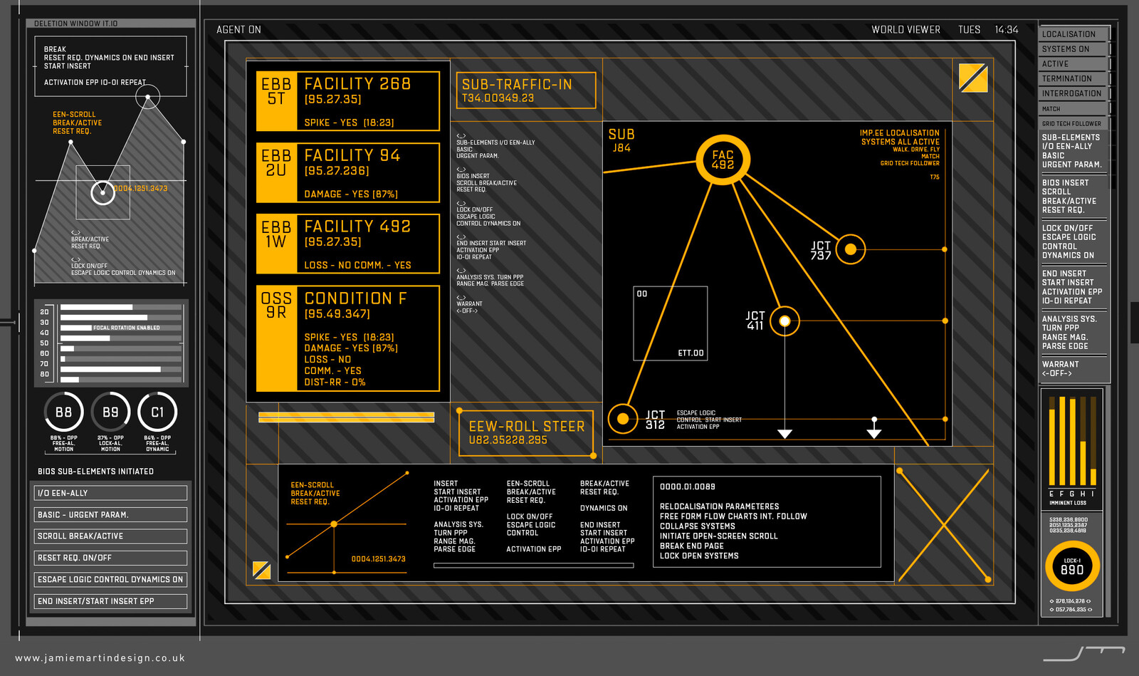 Jamie Martin - Hi-Tech Tactical UI Design - AR & VR concept art