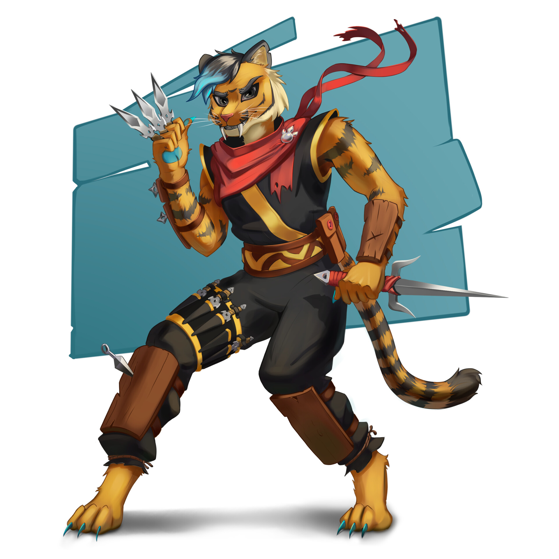 ArtStation - Commission 2 - Ninja Cat Process