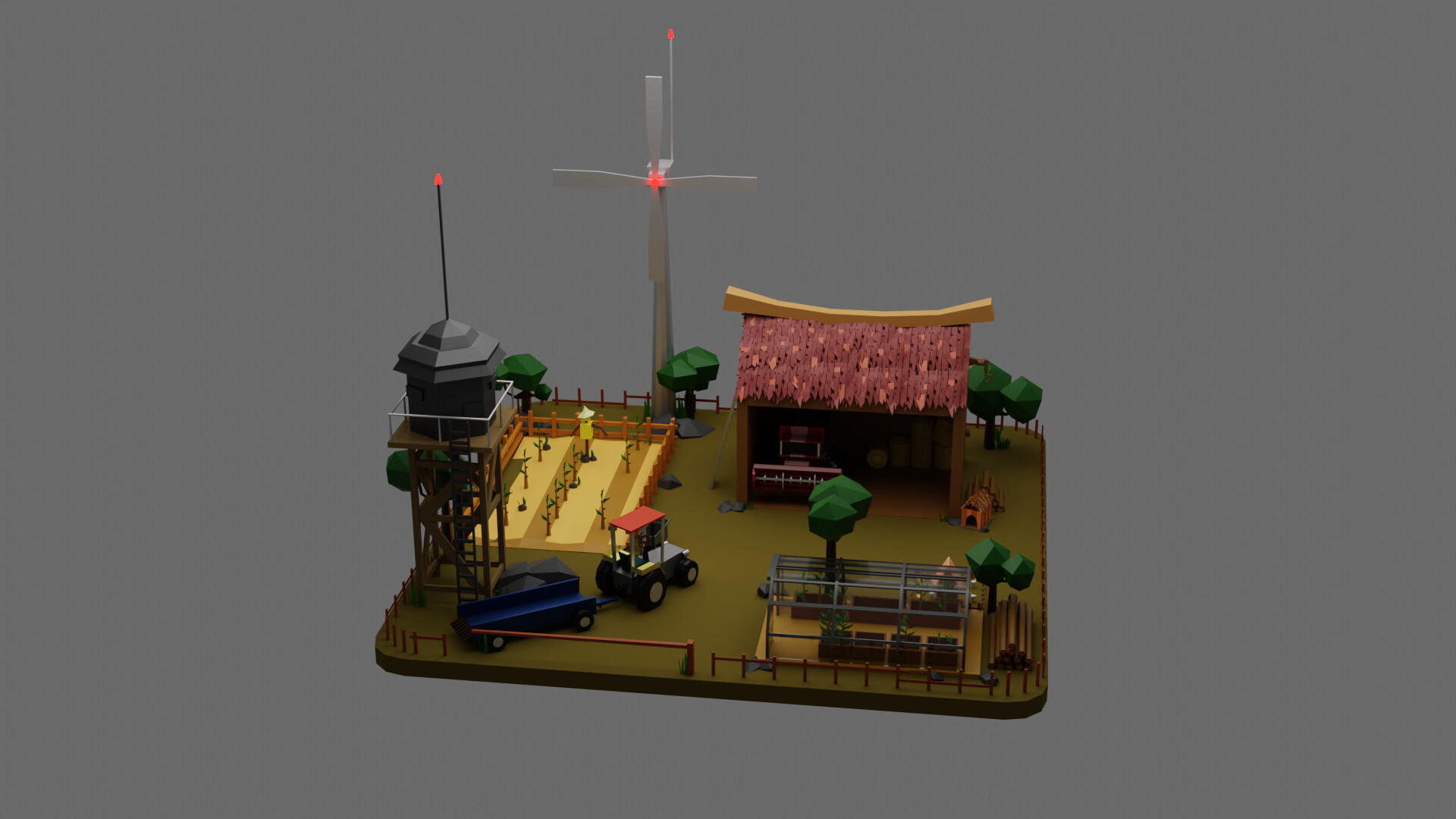 ArtStation - Low Poly Farm