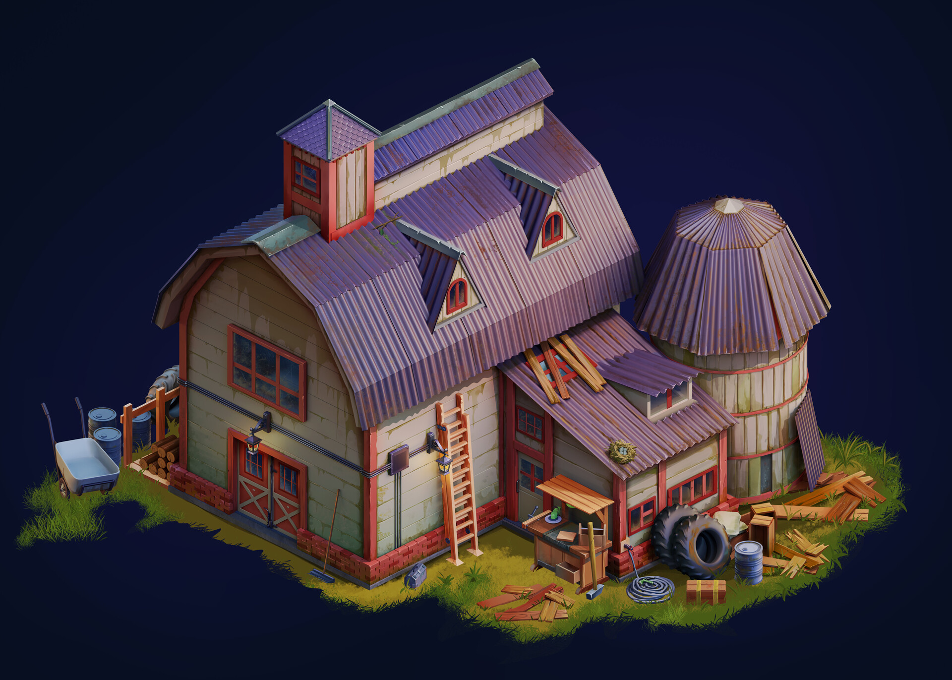 ArtStation - Barn design for "some" farmer.