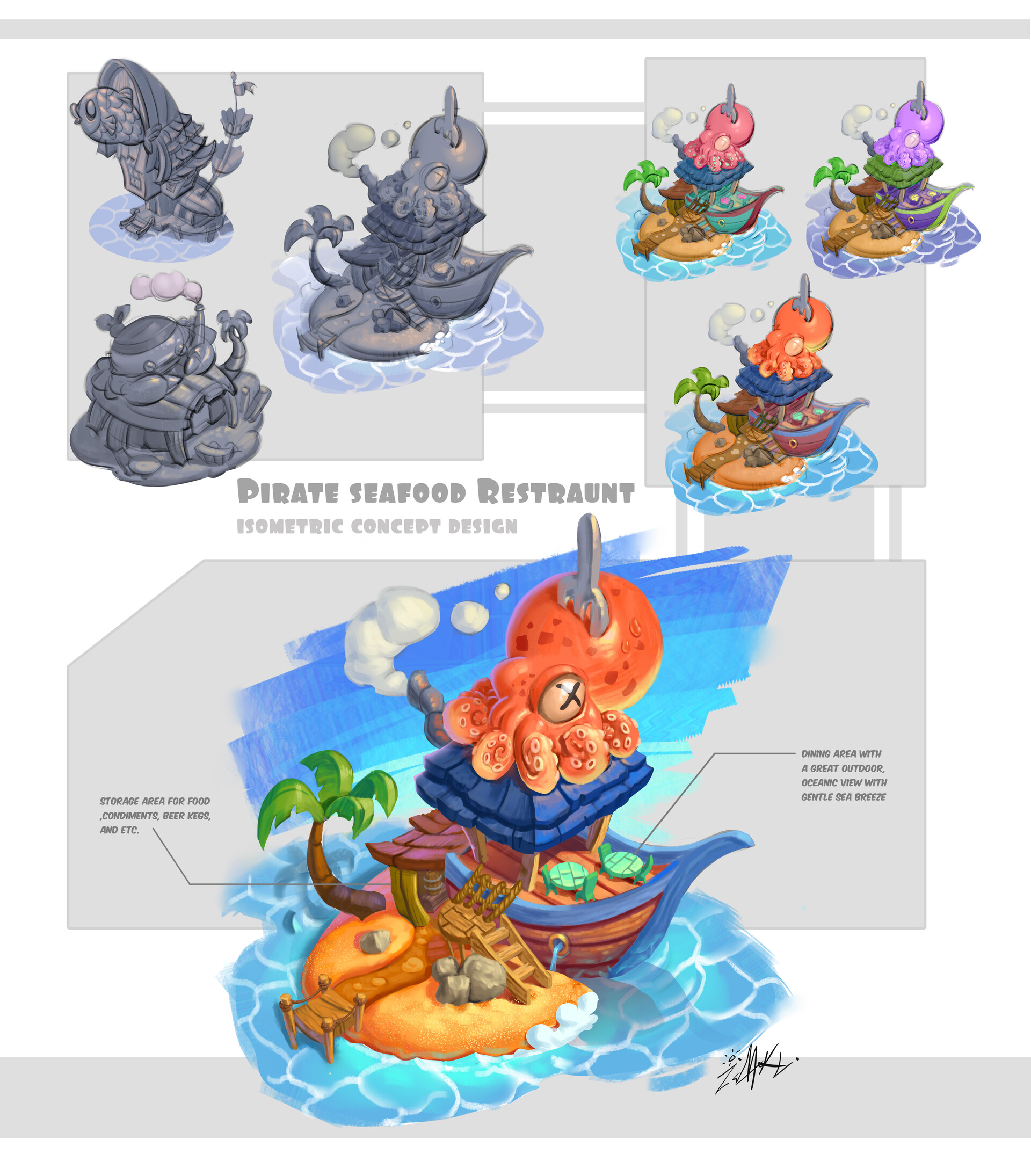 ArtStation - Mobile Game Art 1:Buildings & Props