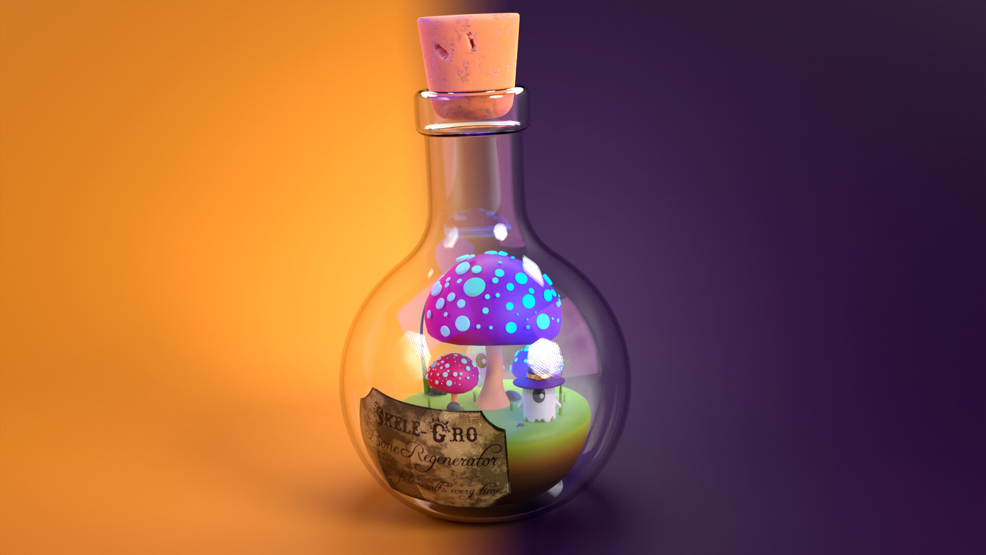 ArtStation - Transition animation potions Day and Night