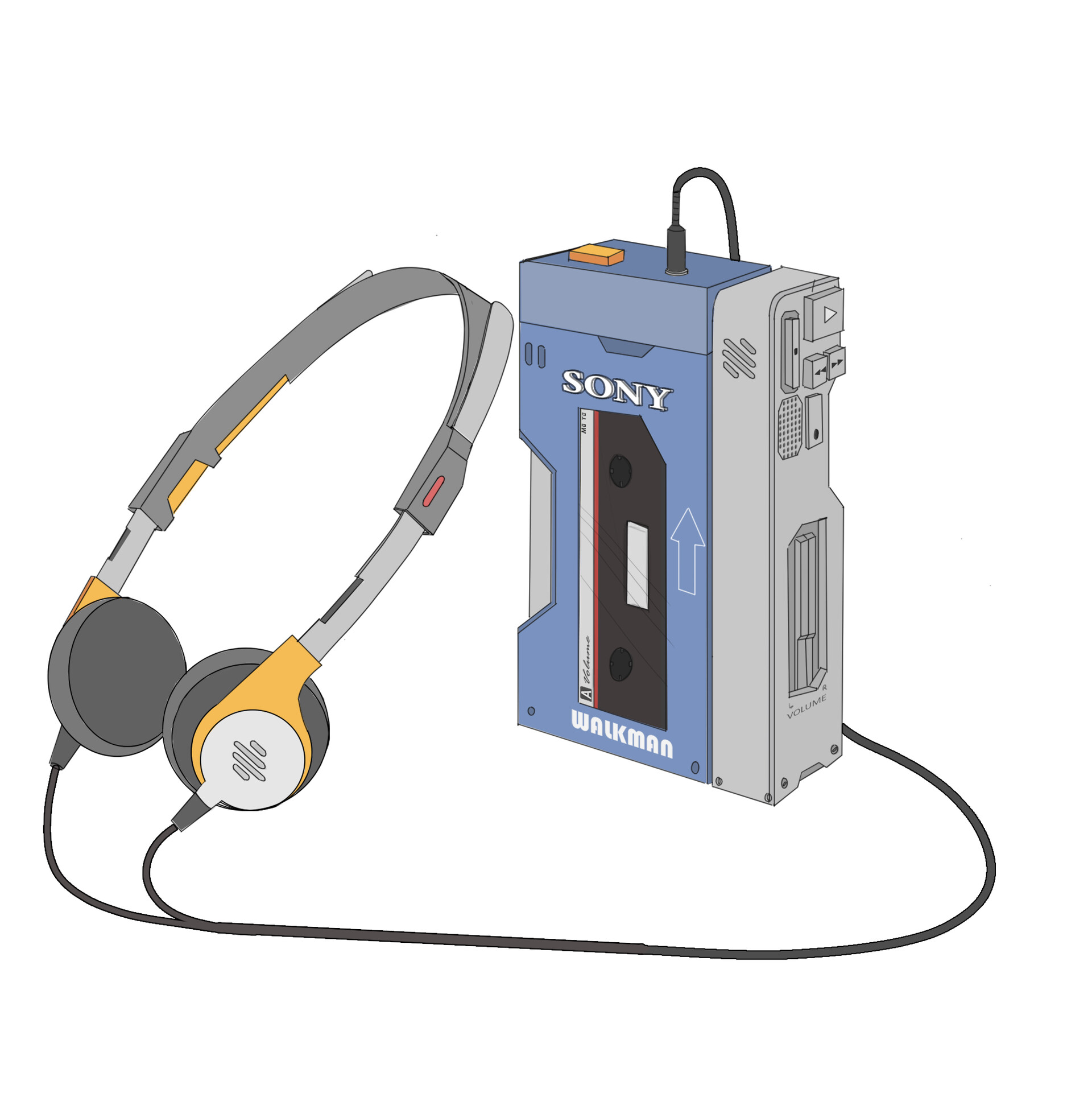 ArtStation - Retrofuturistic walkman