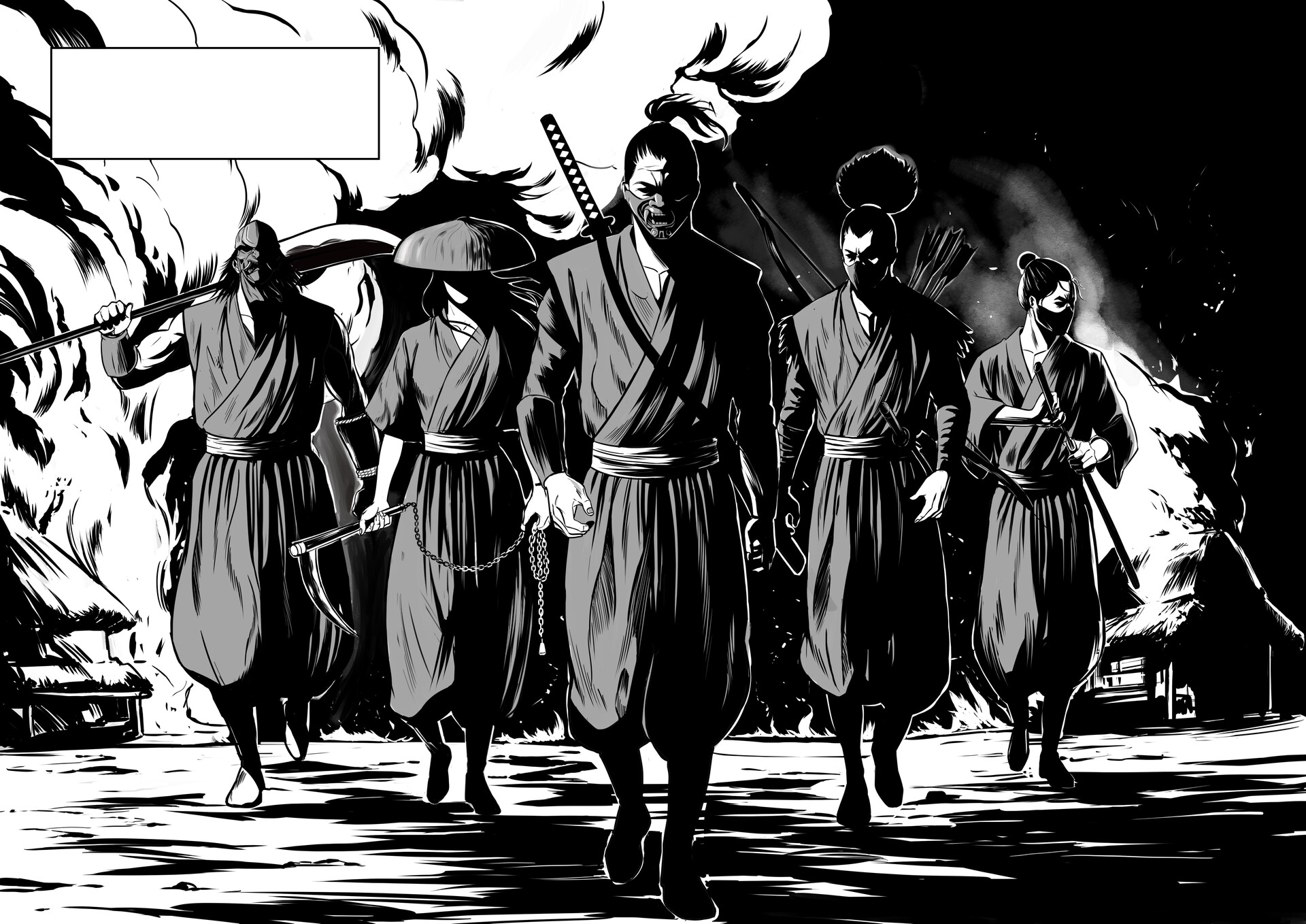 ArtStation - The red blade crew (yasuke comic book)