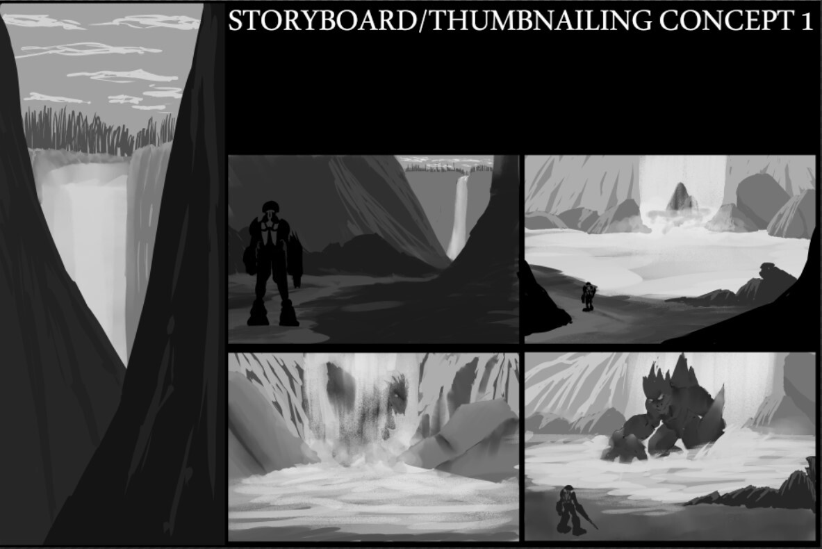 ArtStation - Environment Thumbnailing/Storyboarding Exercise