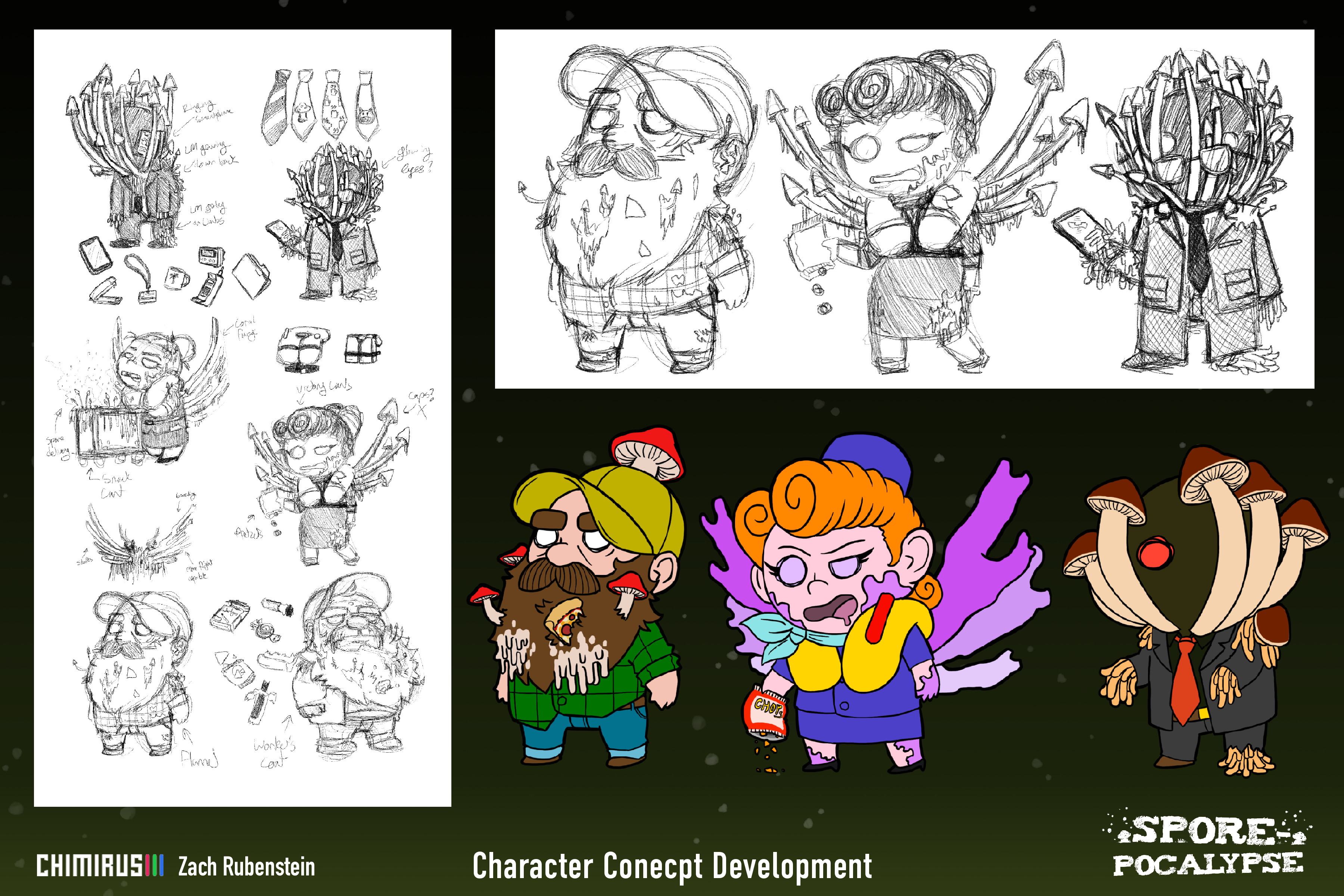 Zachary Rubenstein Portfolio - Spore Zombie Character Concept