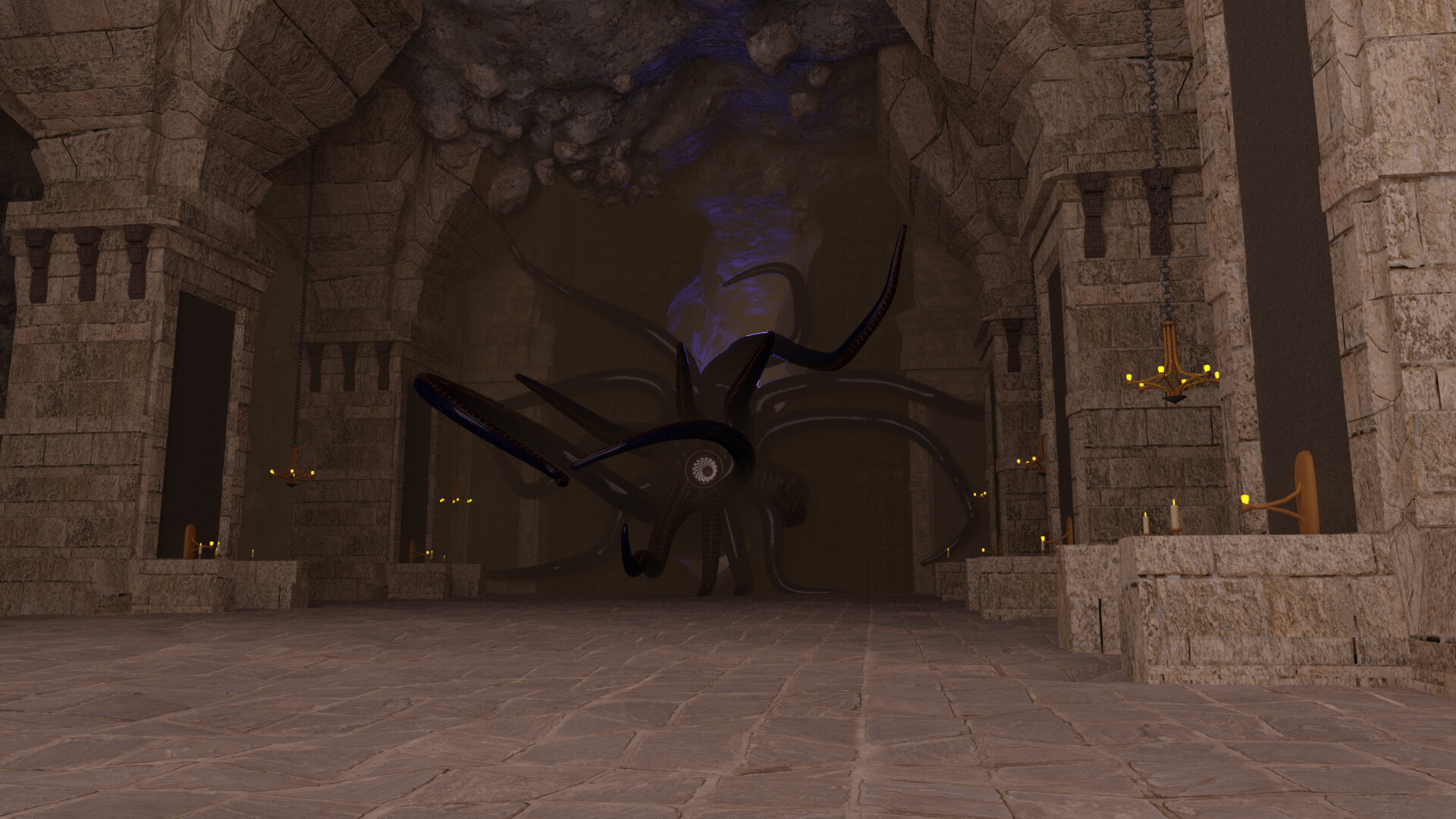 ArtStation - Underground fortress invasion