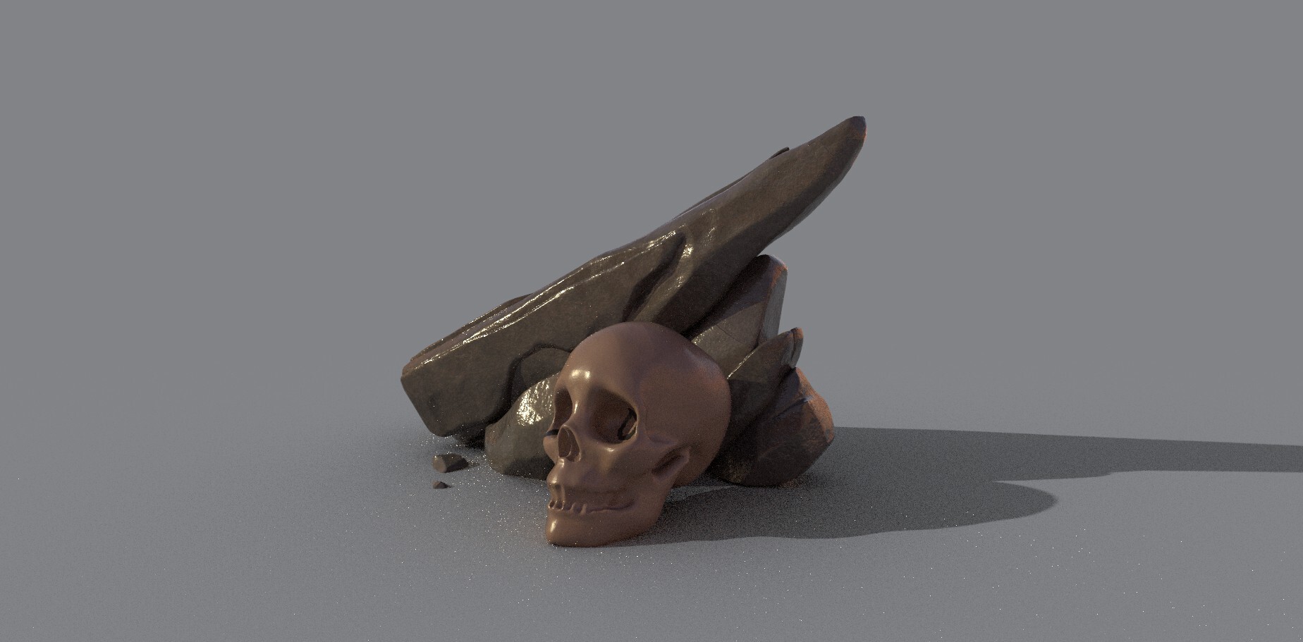ArtStation - Skull & Stone Study